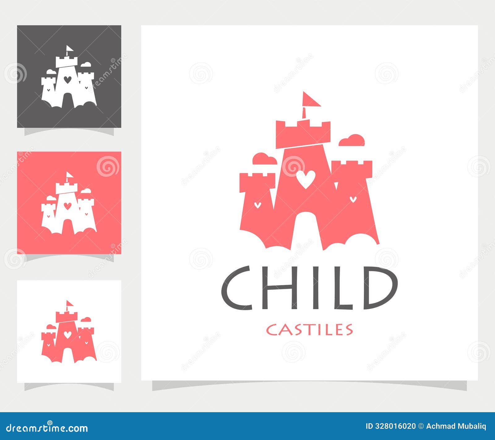 Kids Castle Vector Logo. Creative Logo Stock Vector - Illustration of ...