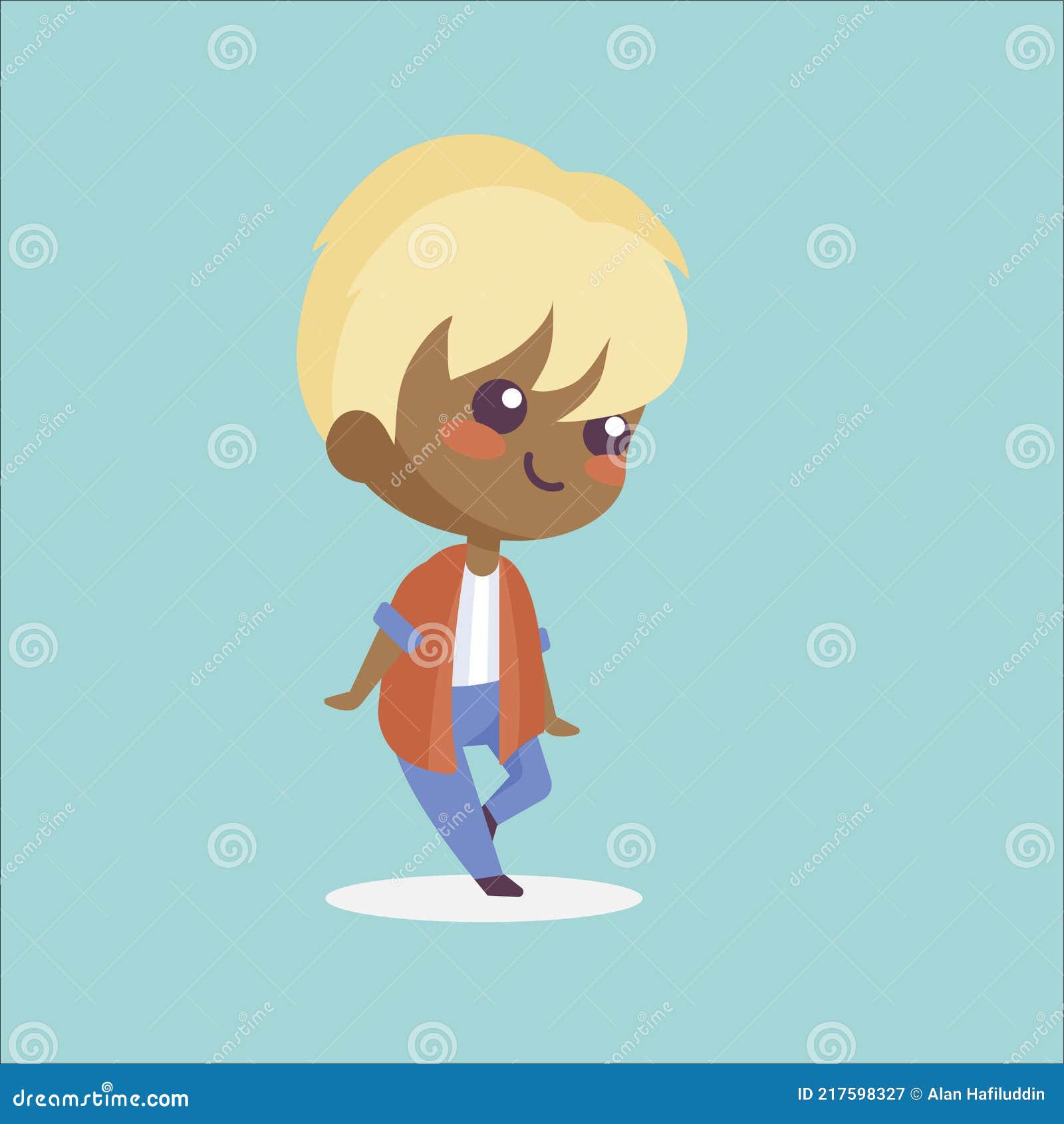 Kids Character Avatar Vector Stock Vector - Illustration of child ...