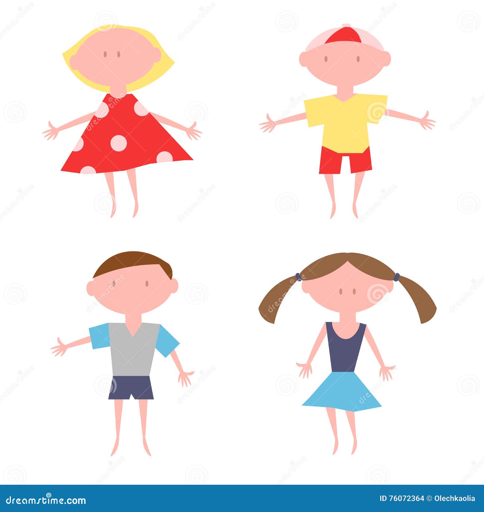 Kids Characters. Little People Stock Vector - Illustration of childhood ...