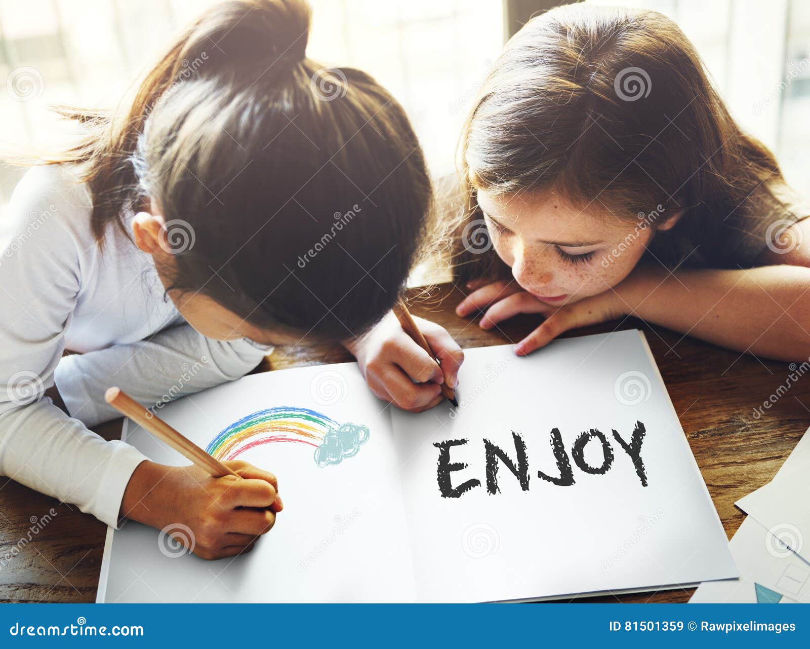 Kids Childhood Enjoy Fun Play Activity Concept Stock Image - Image of ...