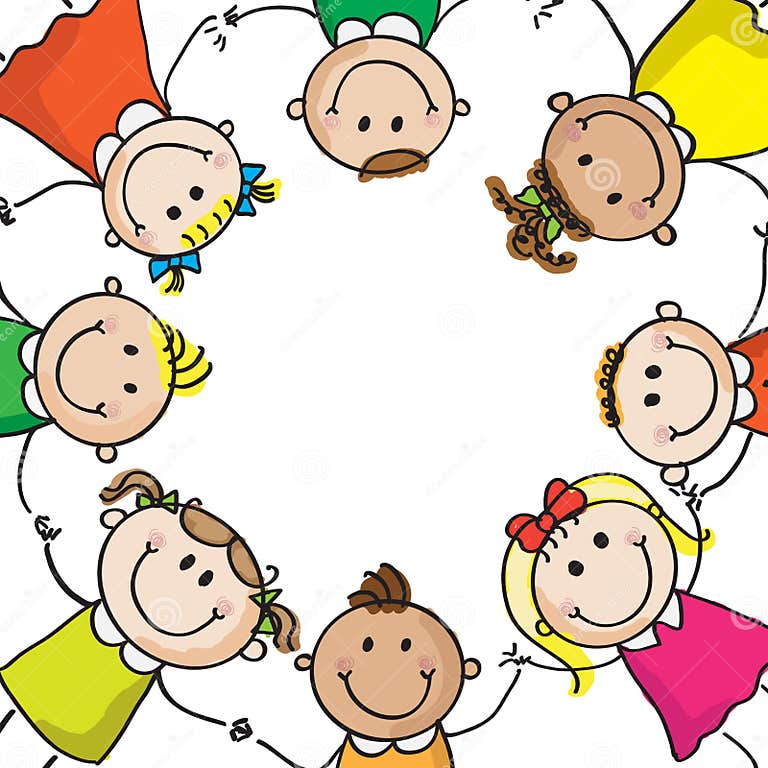 Kids circle stock vector. Illustration of happiness, child - 26824430