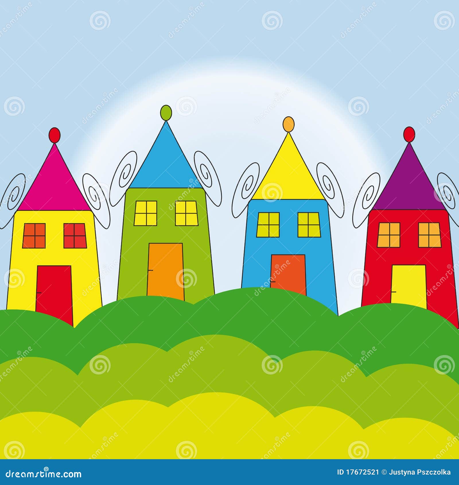 Kids city stock vector. Illustration of scene, street - 17672521