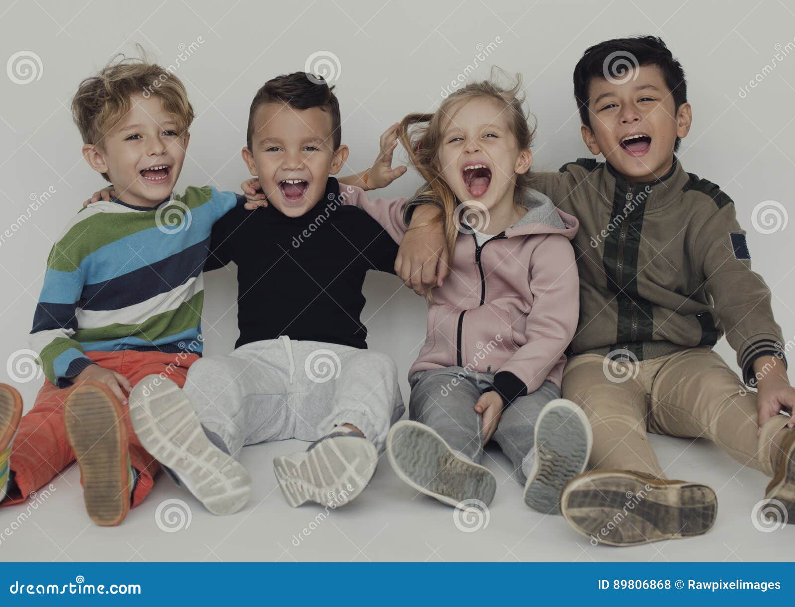 Kids Classmates Happiness Cute Playful Stock Photo - Image of child ...