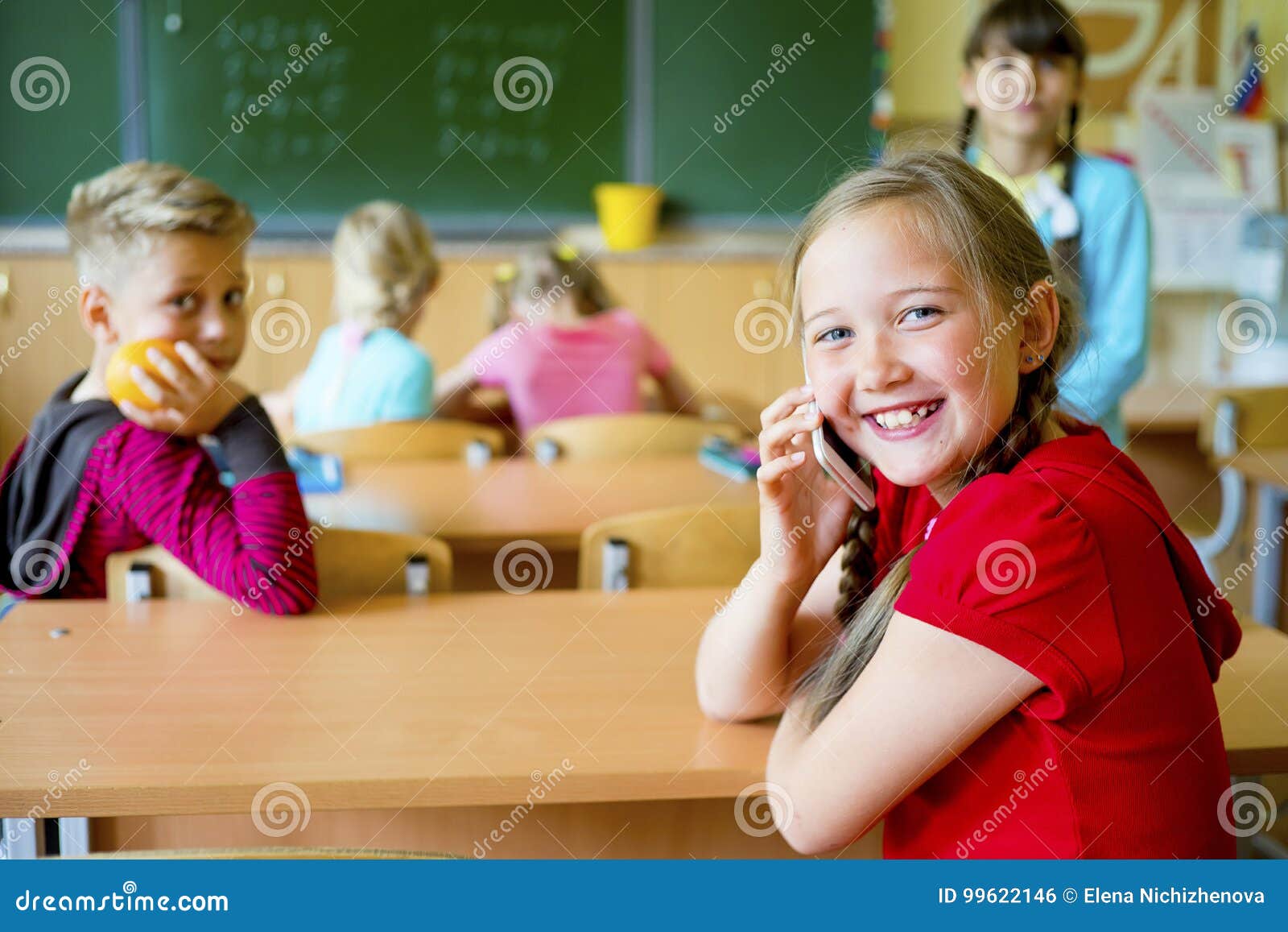 Kids in classroom stock photo. Image of schoolgirl, group - 99622146