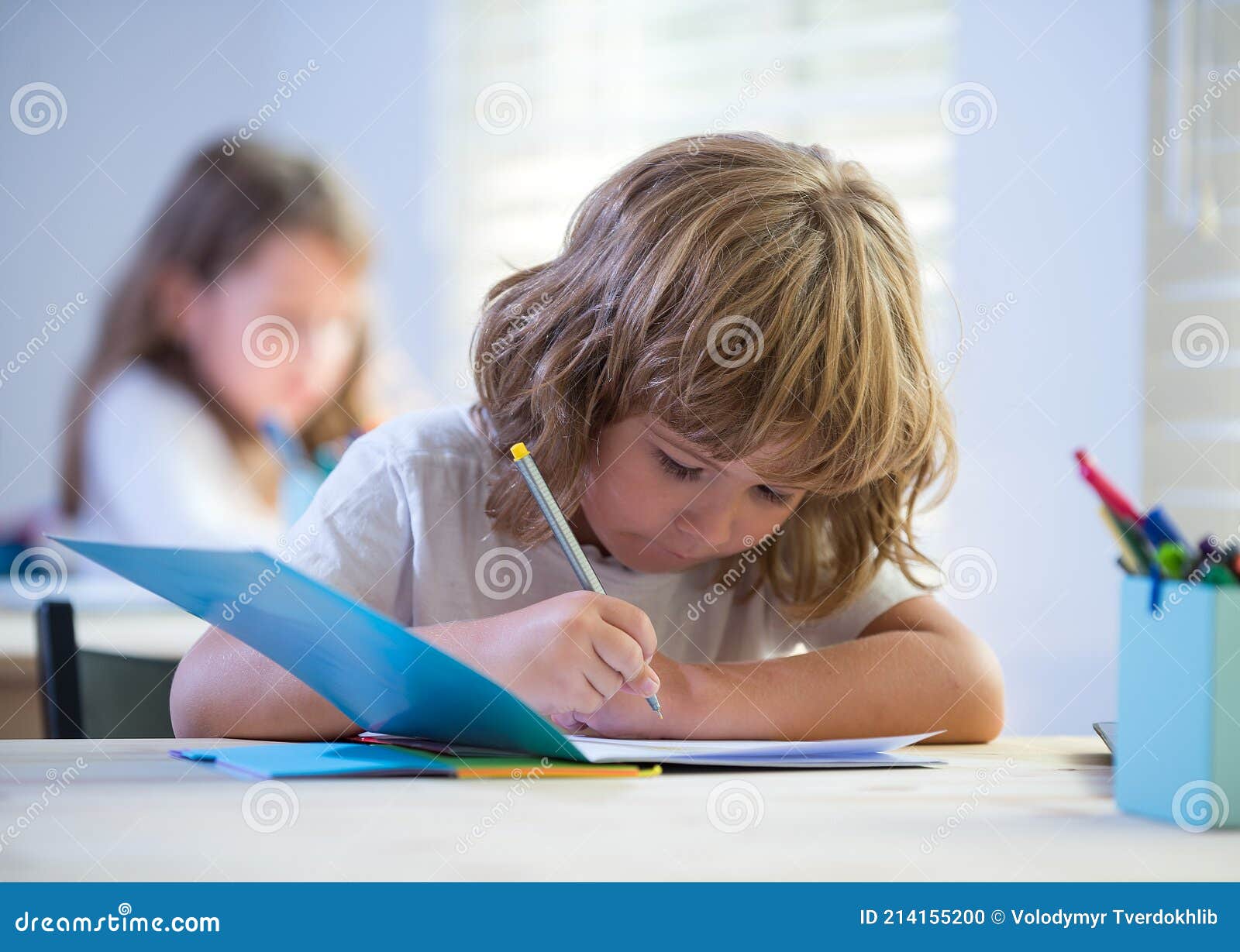 Kids in Classroom at School. Education and Learning. Elementary School ...