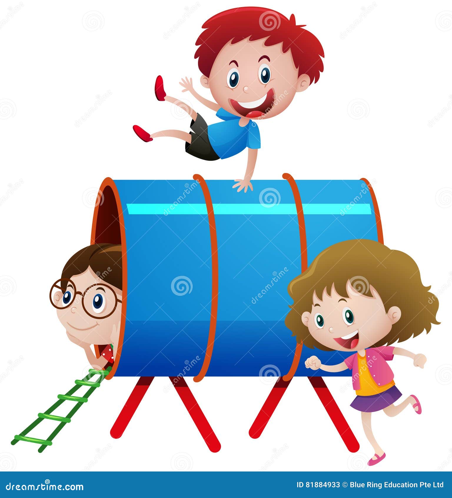 Child Tunnel Cartoon Vector | CartoonDealer.com #20105931
