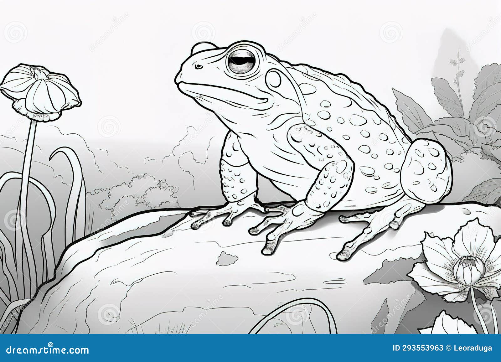 Toad Drawing Coloring Book Page Royalty-Free Stock Image ...