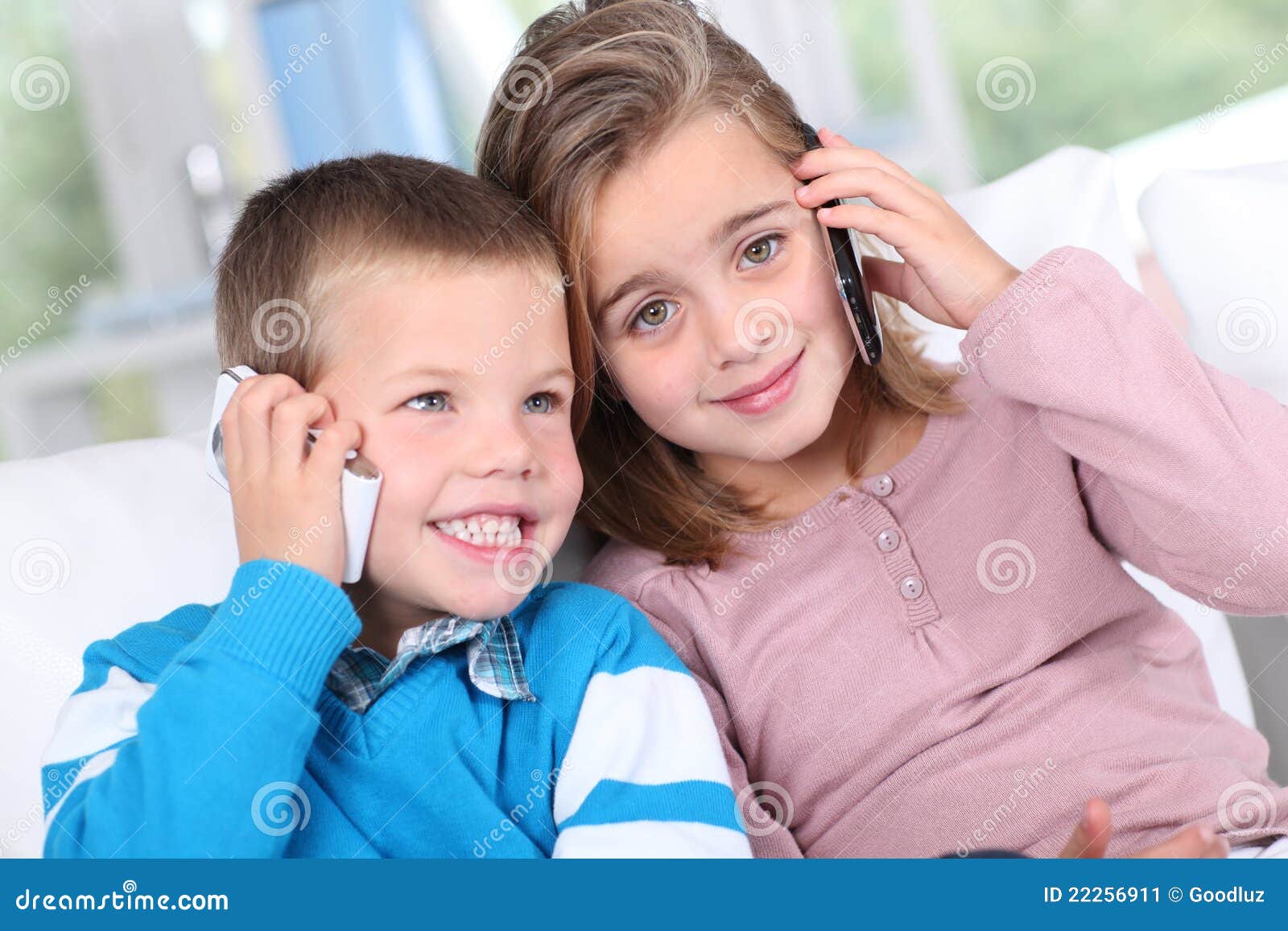 Kids and communication stock image. Image of brother - 22256911