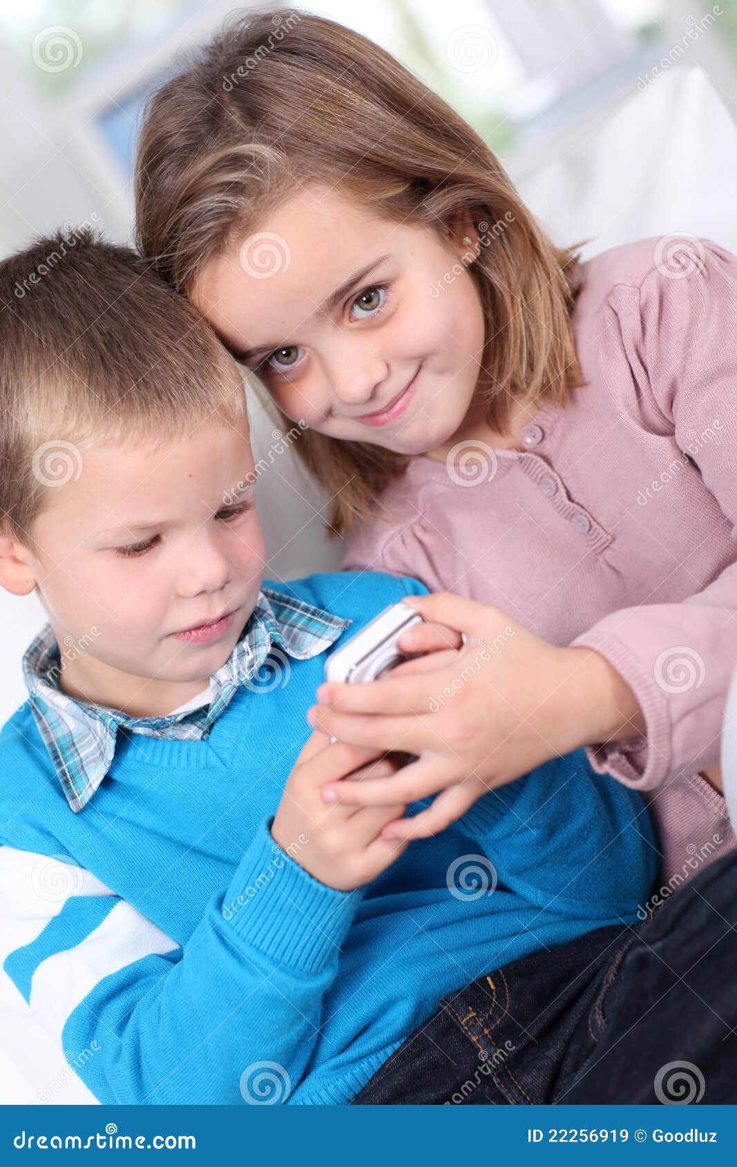 Kids and communication stock image. Image of closeup - 22256919