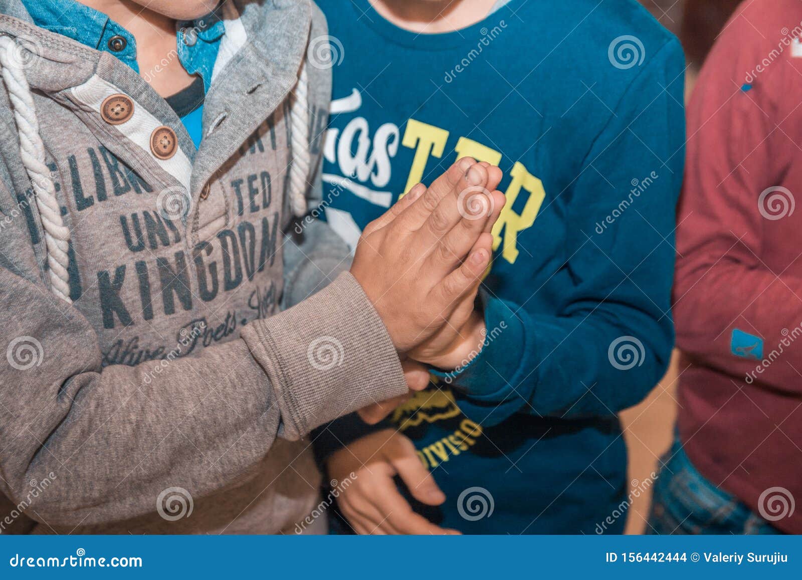 Comparing hand sizes stock photo. Image of hold, park - 156442444