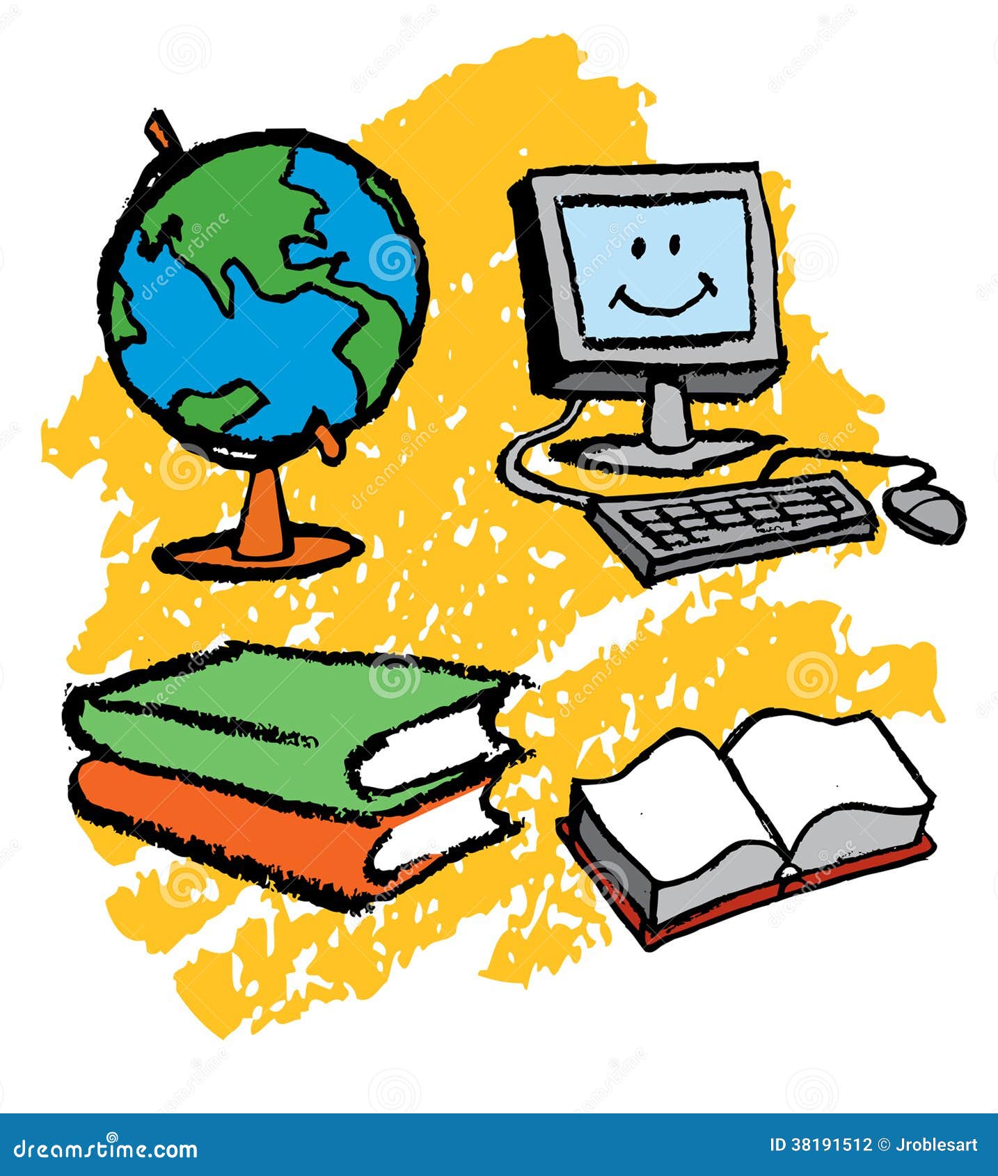 Kids In Computer Lab. School Children Coding At Computers. Cartoon Boys ...