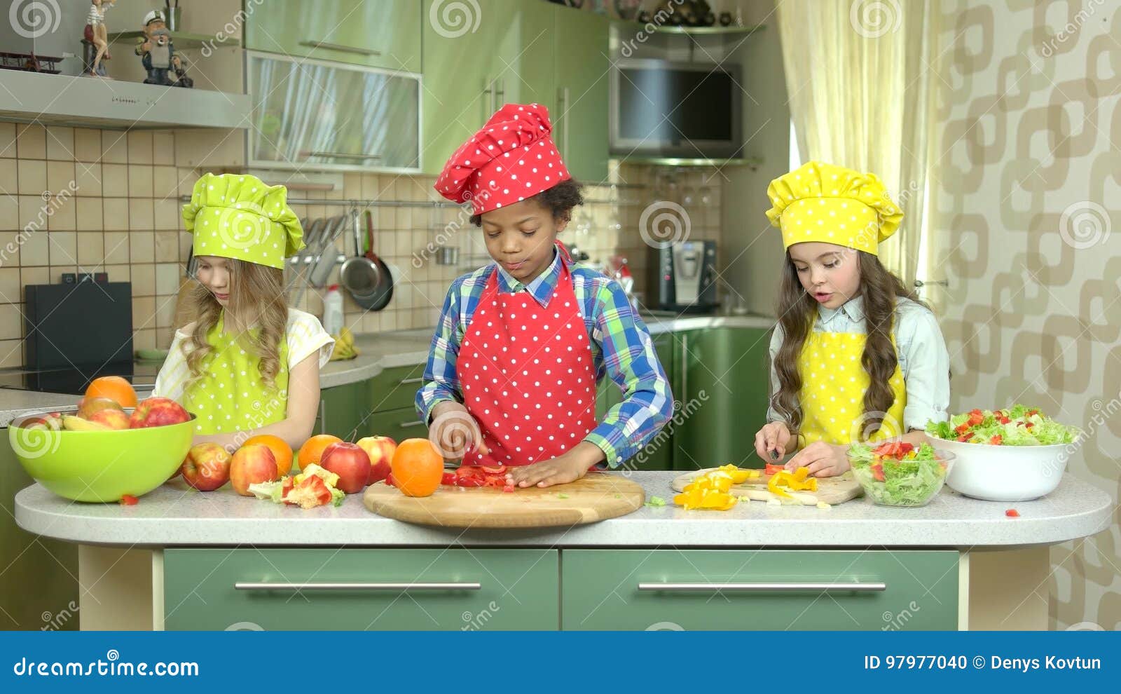 Kids Cooking at Kitchen Table. Stock Footage - Video of girl, cook ...