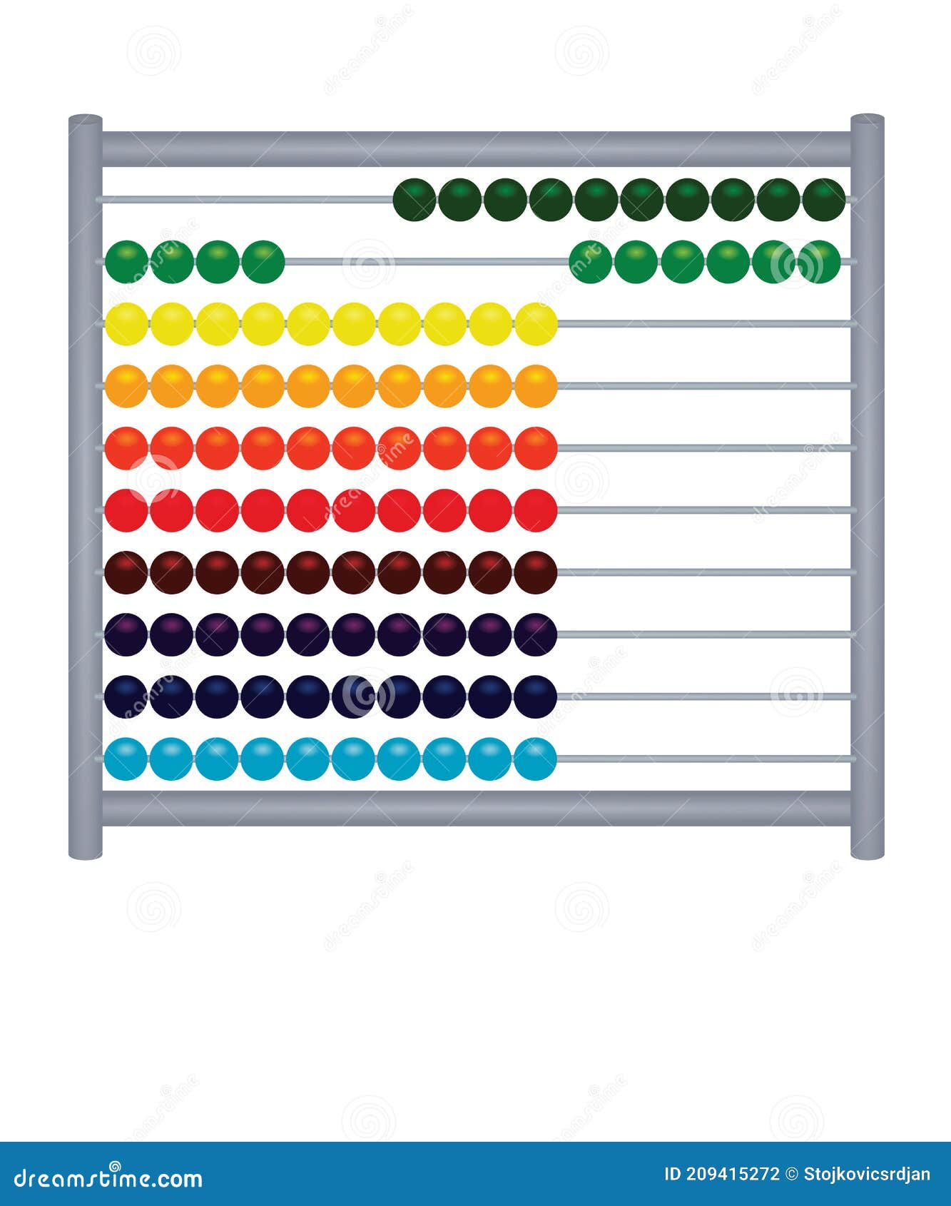 Kids counting frame stock vector. Illustration of antique - 209415272