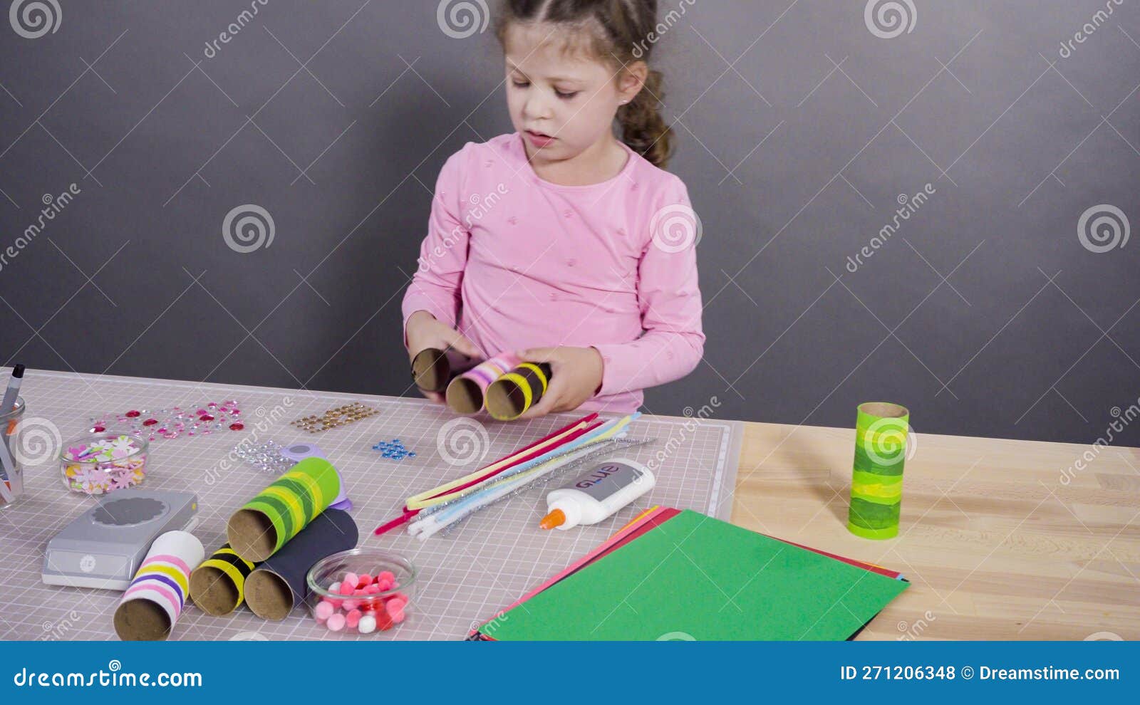 Kids craft project stock photo. Image of creativity - 271206348