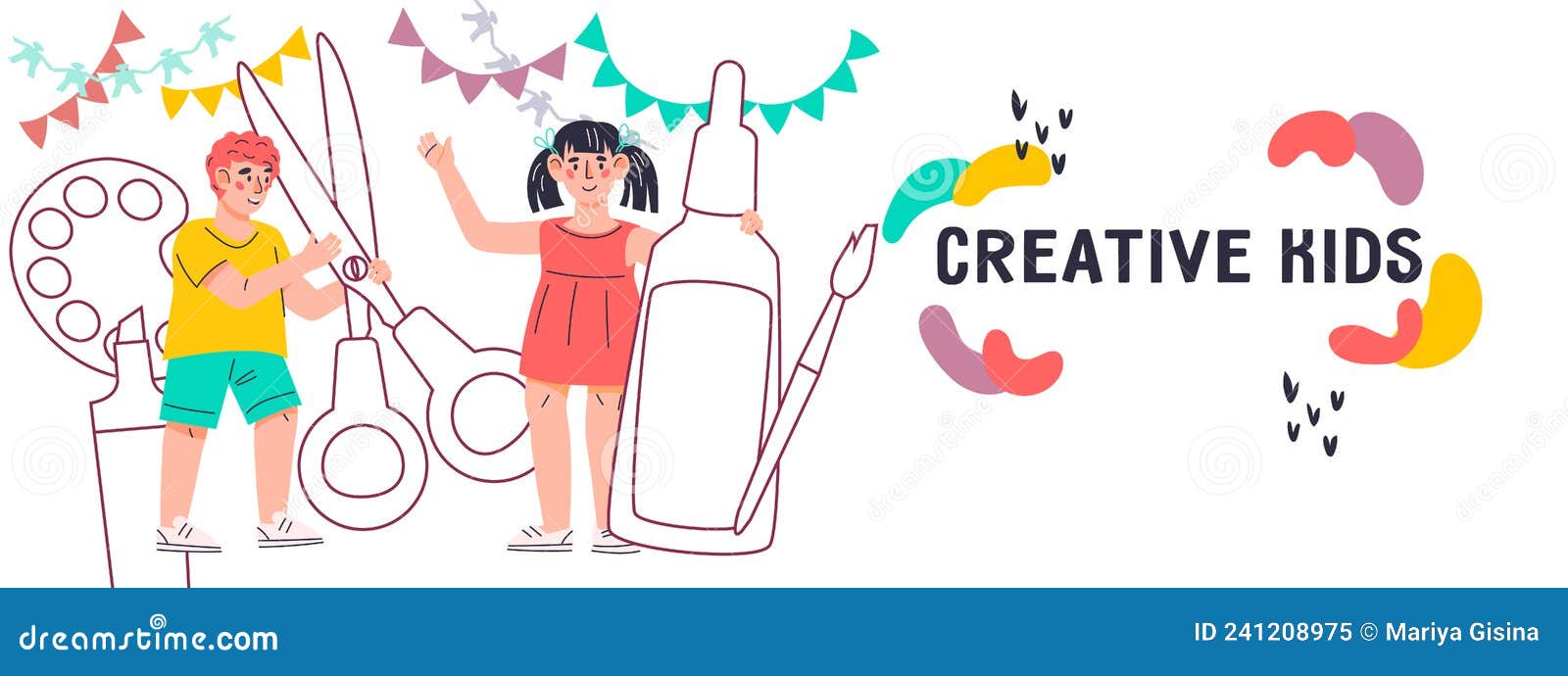 Kids Creative Craft Classes Advertisement Poster, Banner or Flyer ...