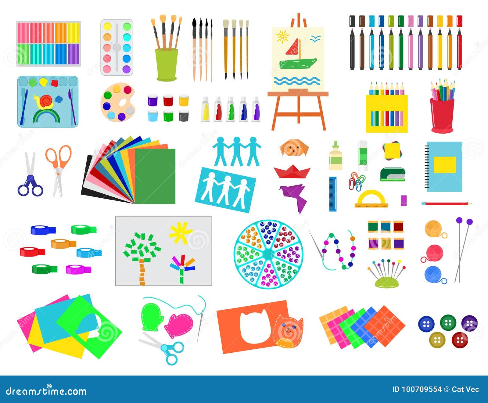 Kids Creativity Creation Symbols Artistic Objects for Children ...