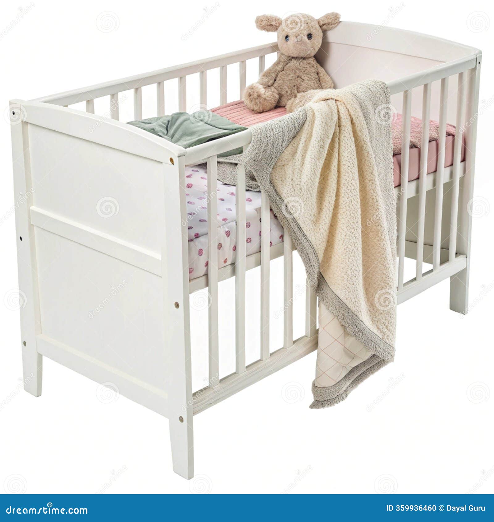 Kids Crib on White Background Stock Illustration - Illustration of kids ...