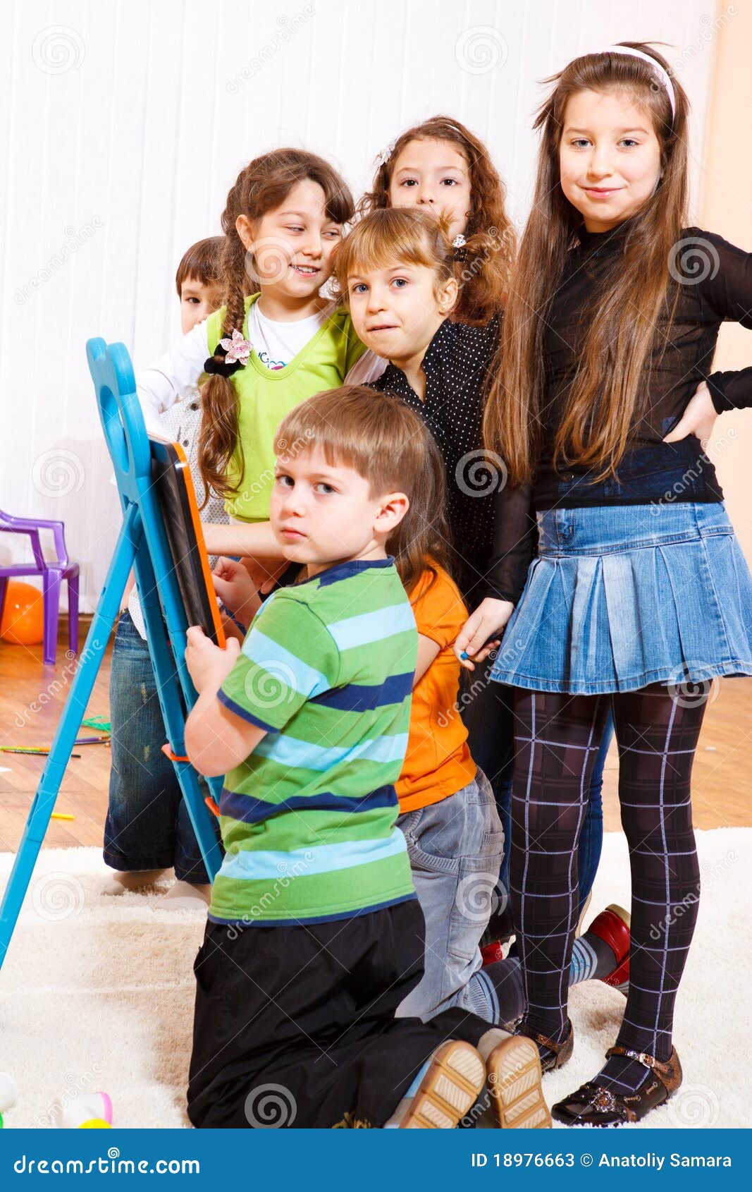 Kids crowd stock image. Image of play, attractive, education - 18976663