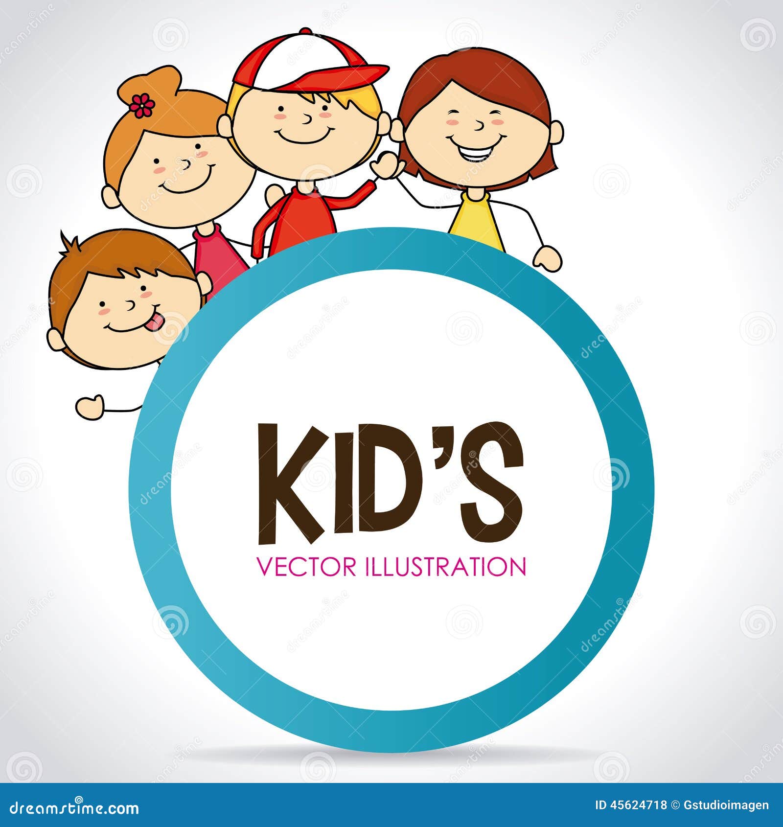 Kids design stock vector. Illustration of cartoon, happy - 45624718