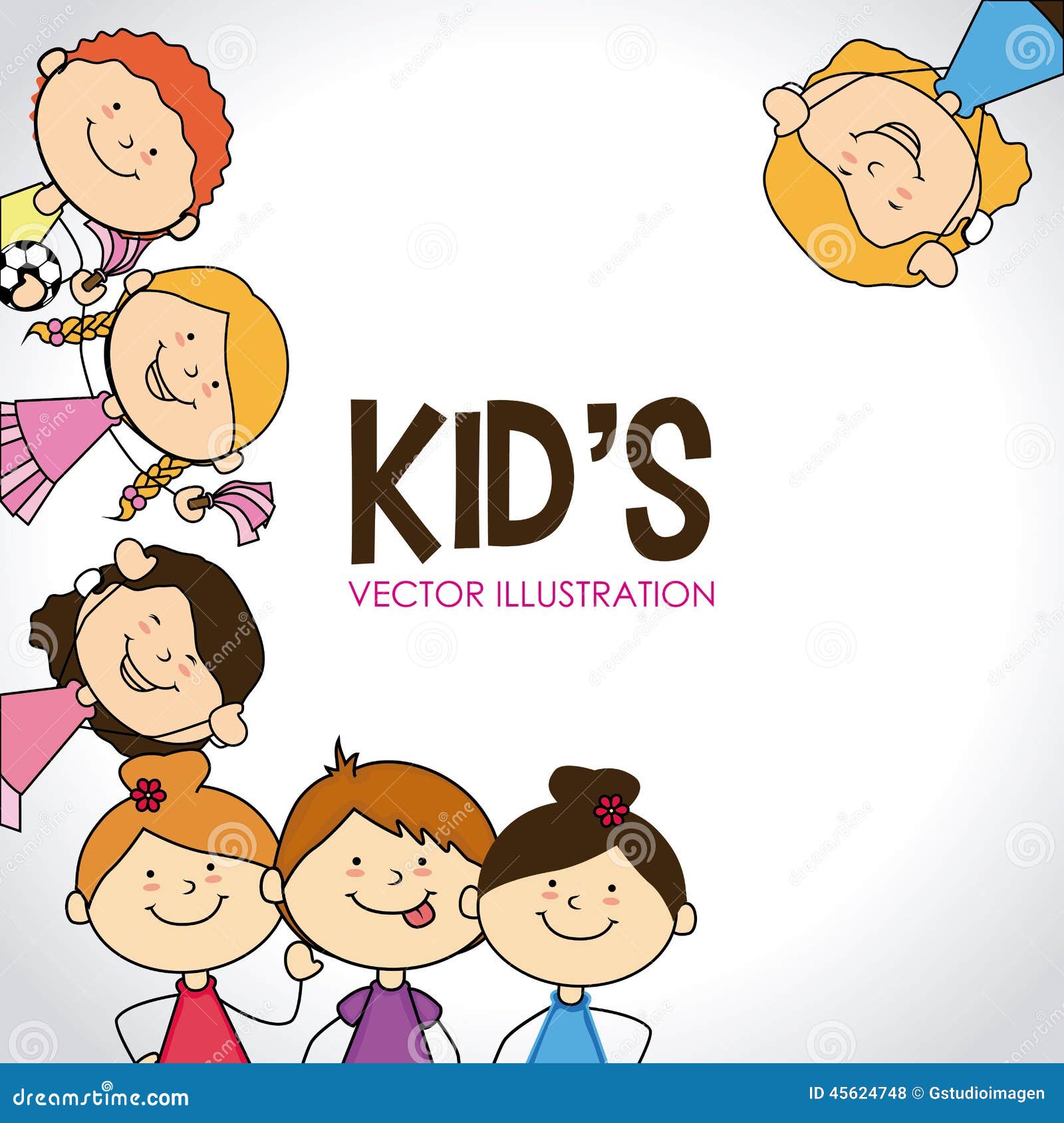 Kids design stock vector. Illustration of colorful, childhood - 45624748