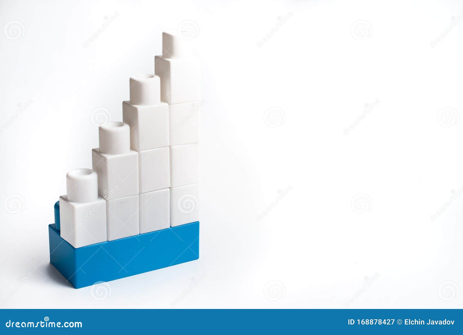 Kids Development, Building Blocks and Construction. White and Blue ...