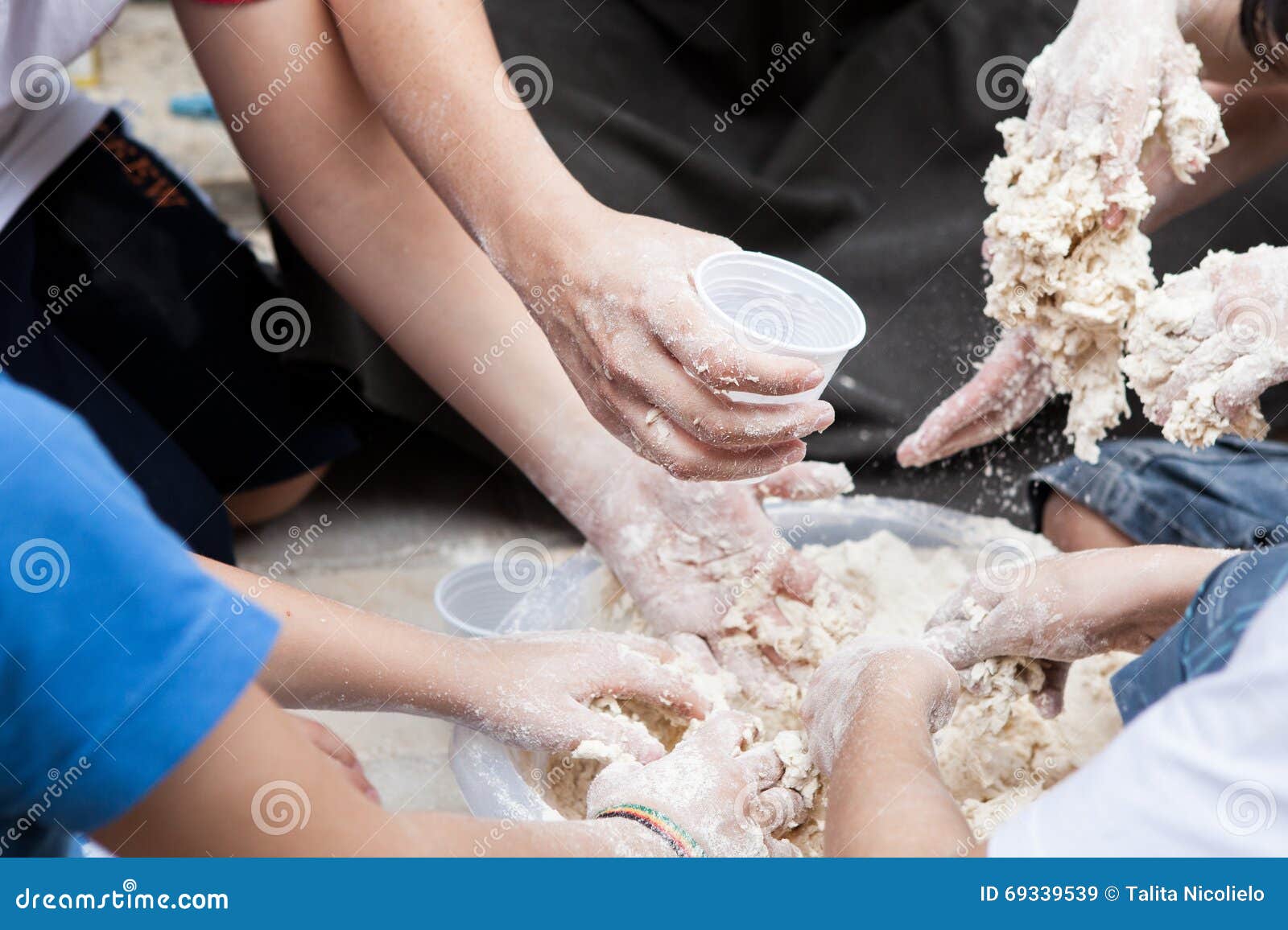 Kids with dirty hands stock image. Image of kitchen, fresh - 69339539