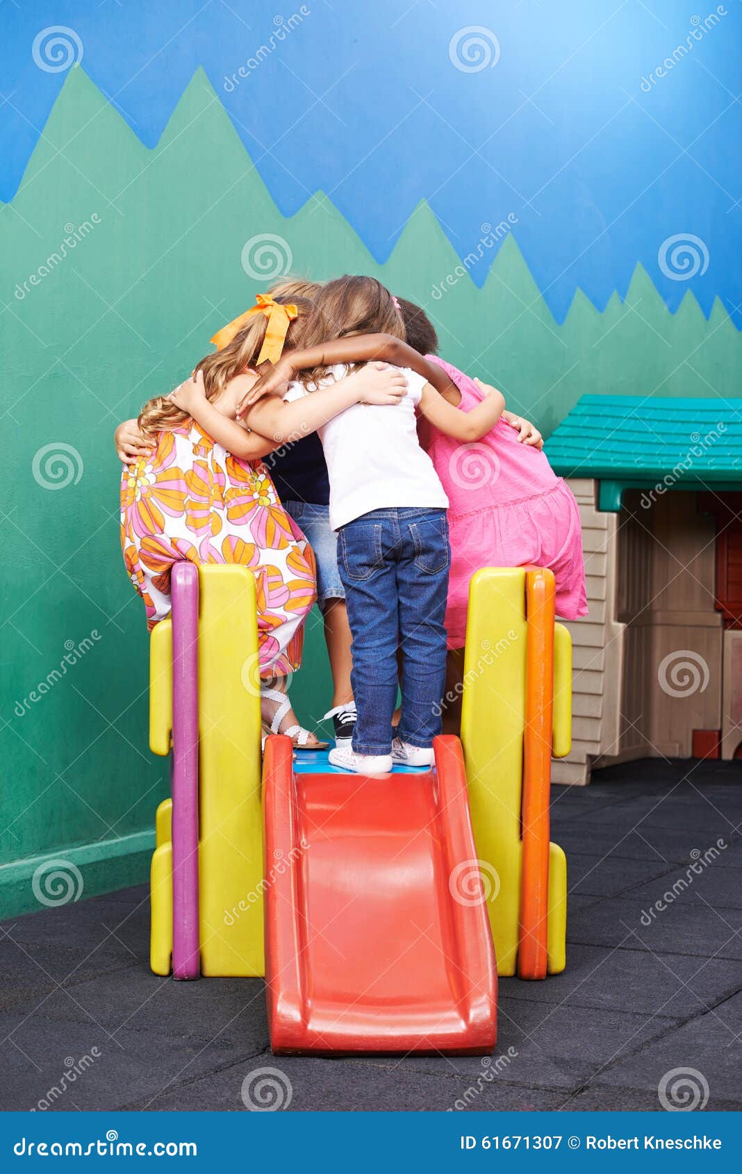 Kids Do Huddle To Hold Council of War Stock Image - Image of nursery ...