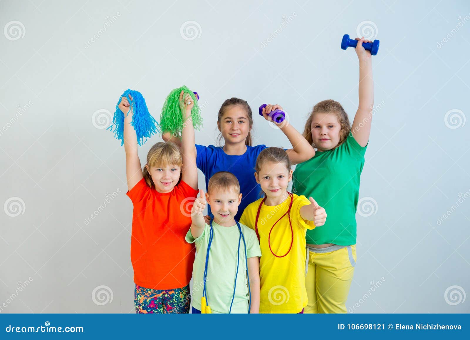 Kids doing exercises stock image. Image of lifestyle - 106698121