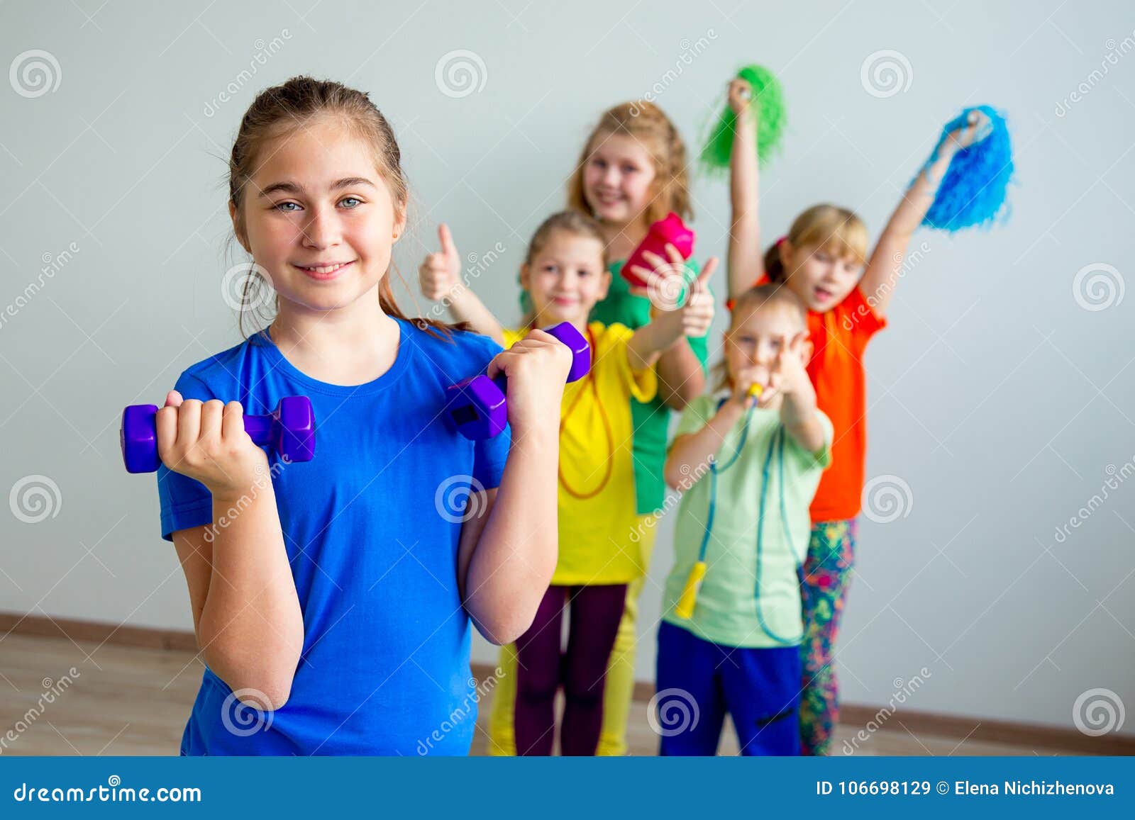Kids doing exercises stock image. Image of body, stretch - 106698129