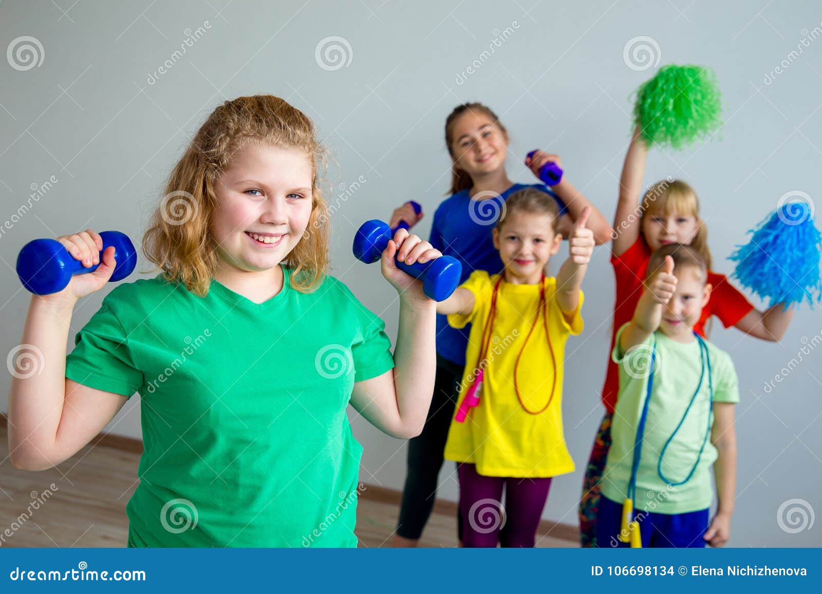 Kids doing exercises stock photo. Image of flexibility - 106698134