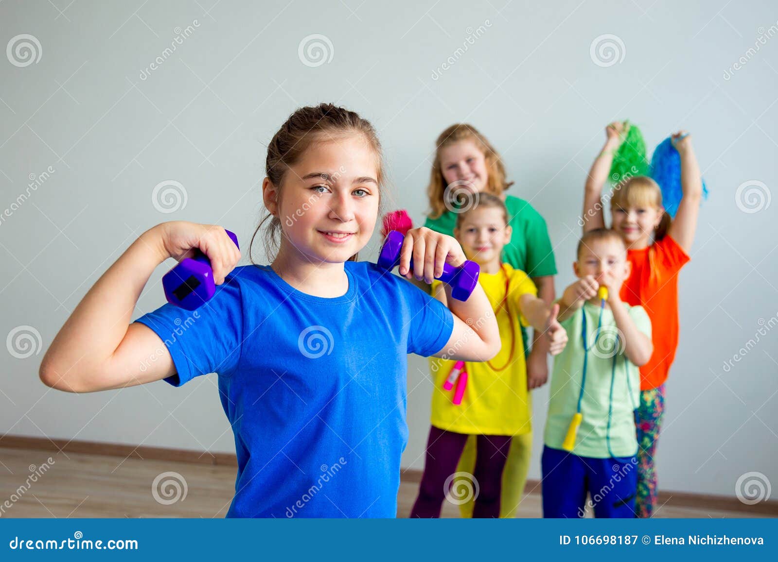 Kids doing exercises stock image. Image of little, lotus - 106698187