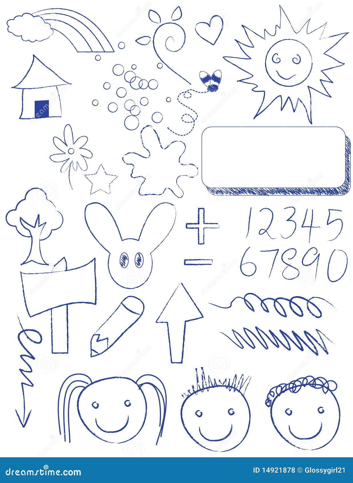 Kids doodles outdoor fun stock vector. Illustration of cream - 14921878