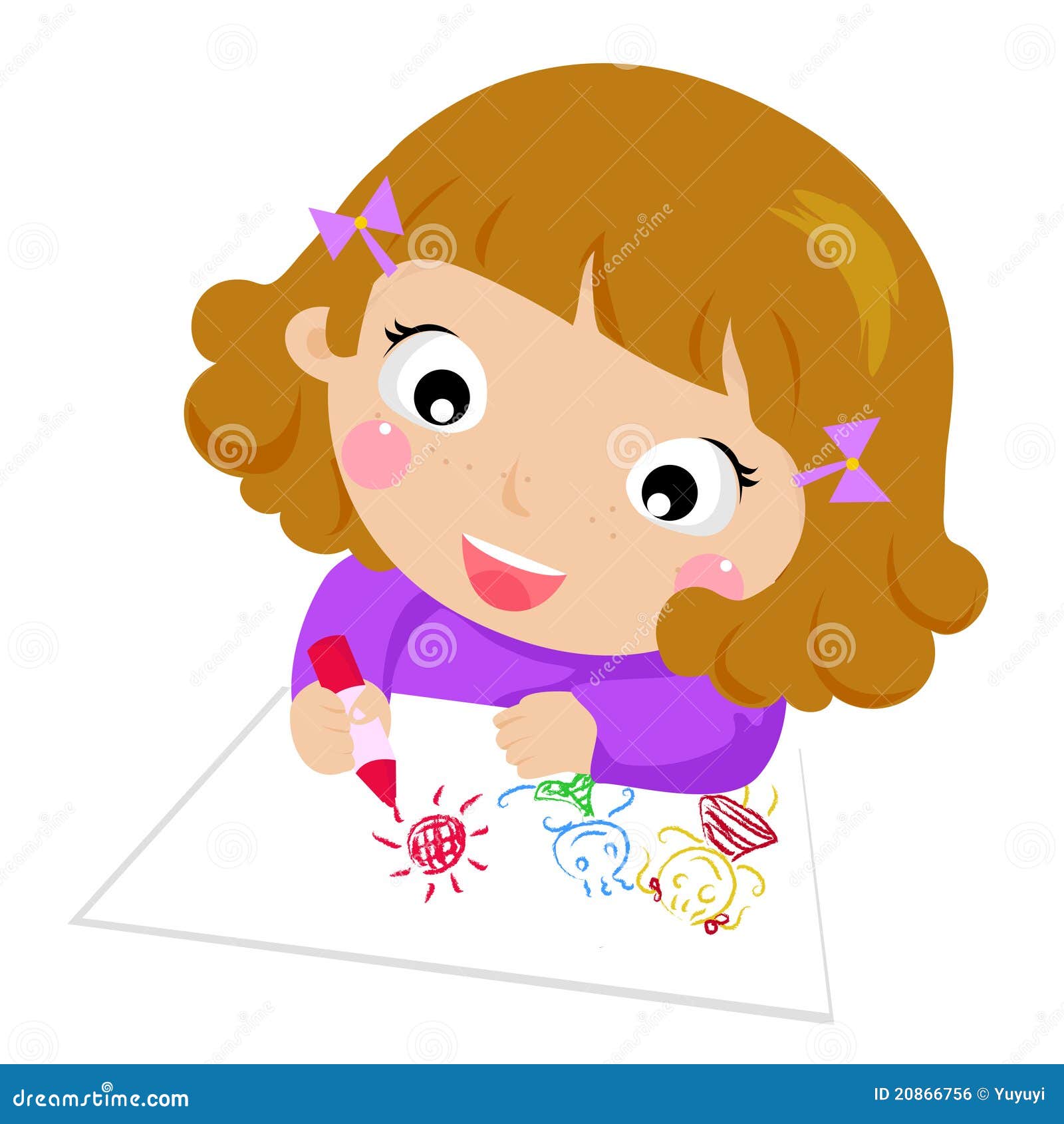 Kids Drawing stock vector. Illustration of youth, drawing - 20866756