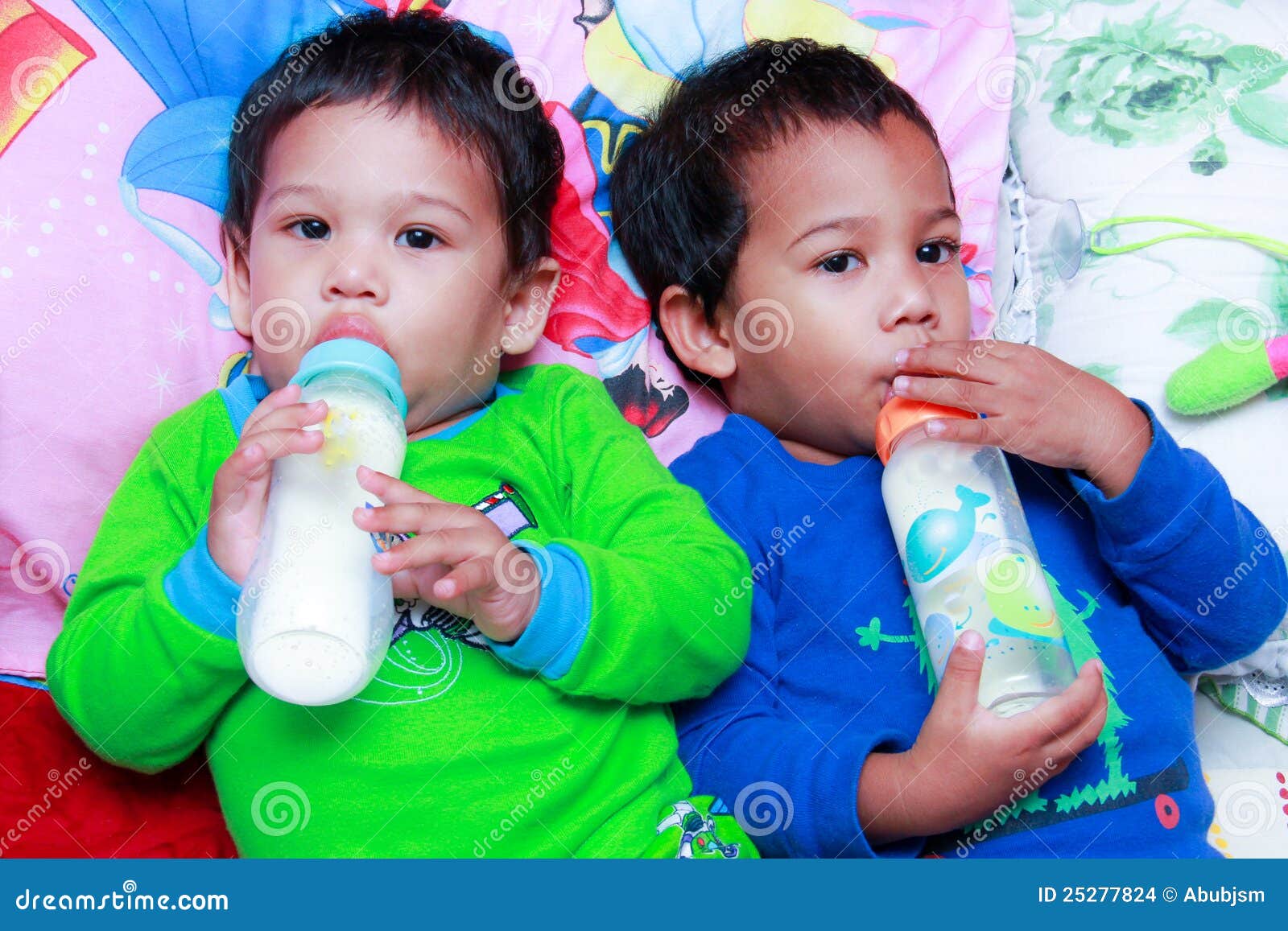 Kids Drink Bottled Formula Milk Stock Photo - Image of feed, dairy ...