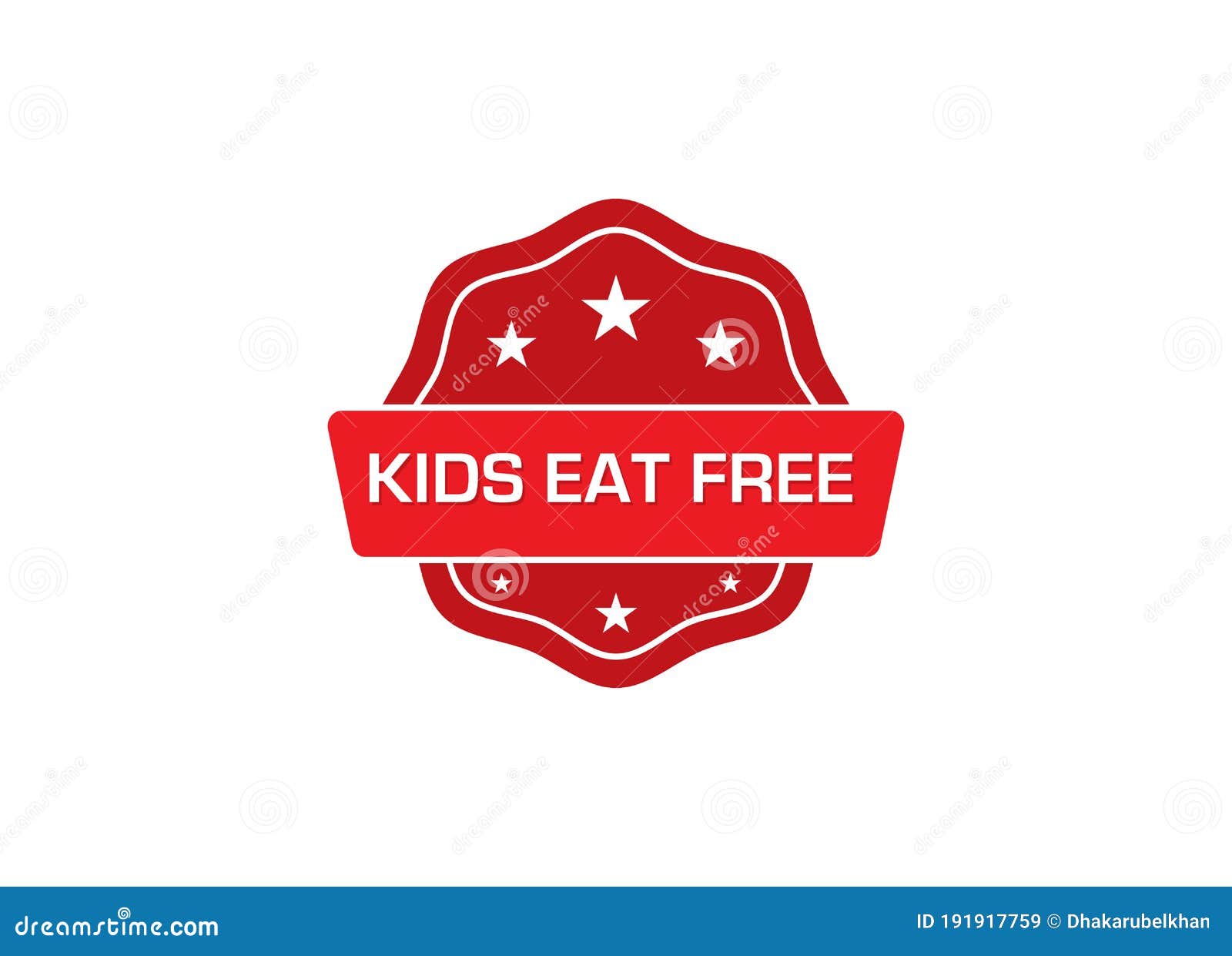 Kids Eat Free Rubber Stamp,Kids Eat Free Required Cost Rubber Stamp ...