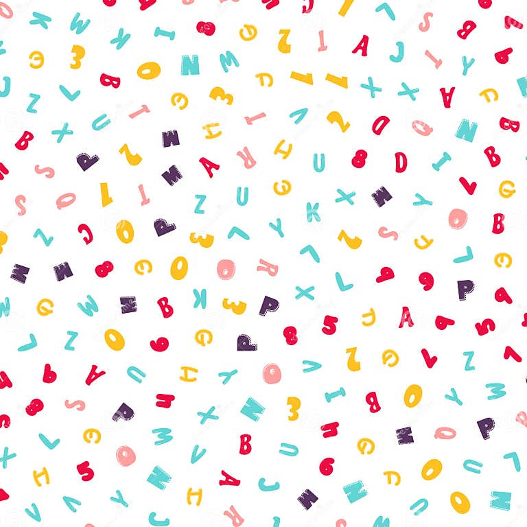 Colorful Kids Education Alphabet Pattern Background Design Stock ...