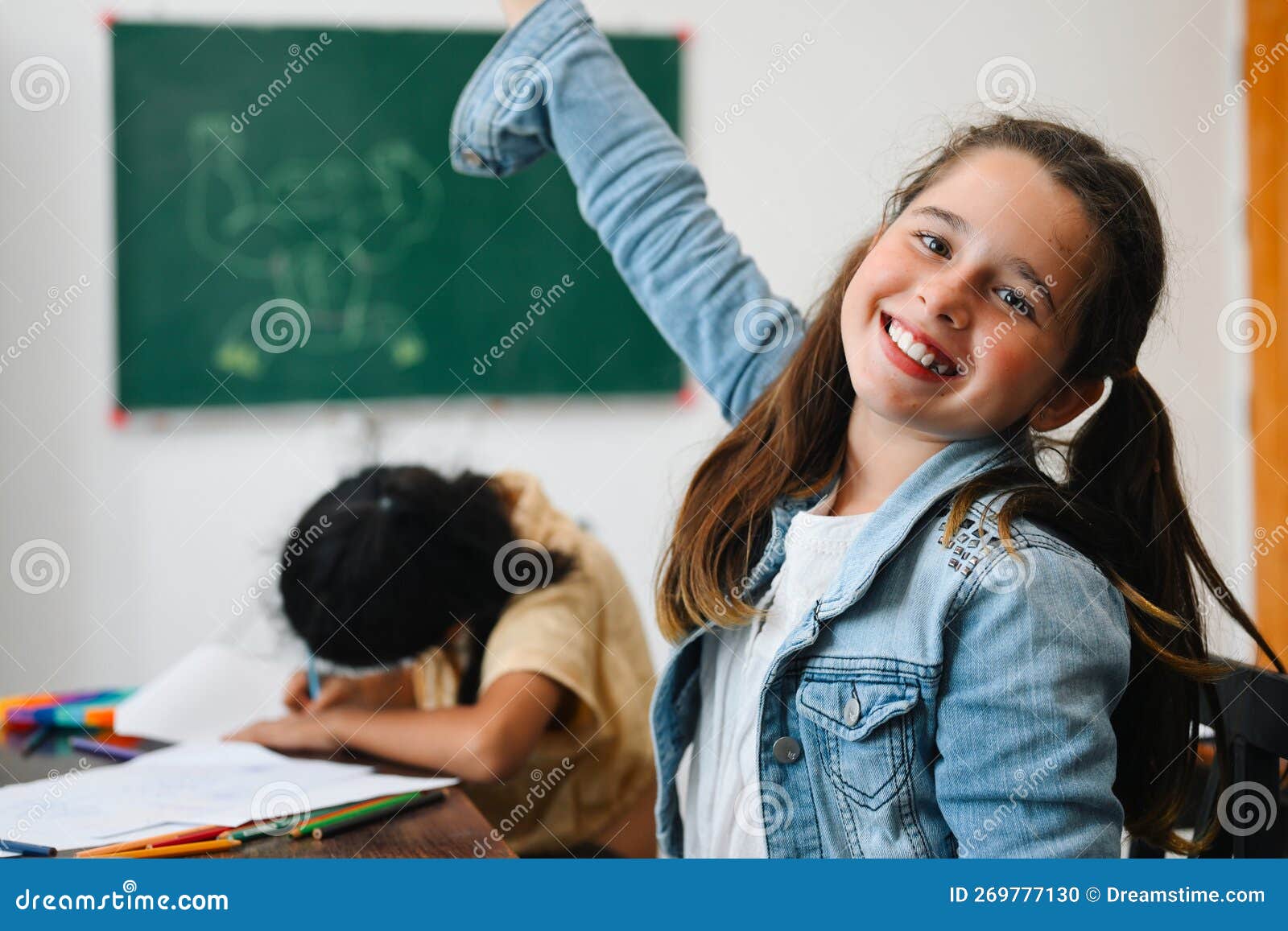 Kids Education Knowledge, Child in Classroom at School Stock Photo ...