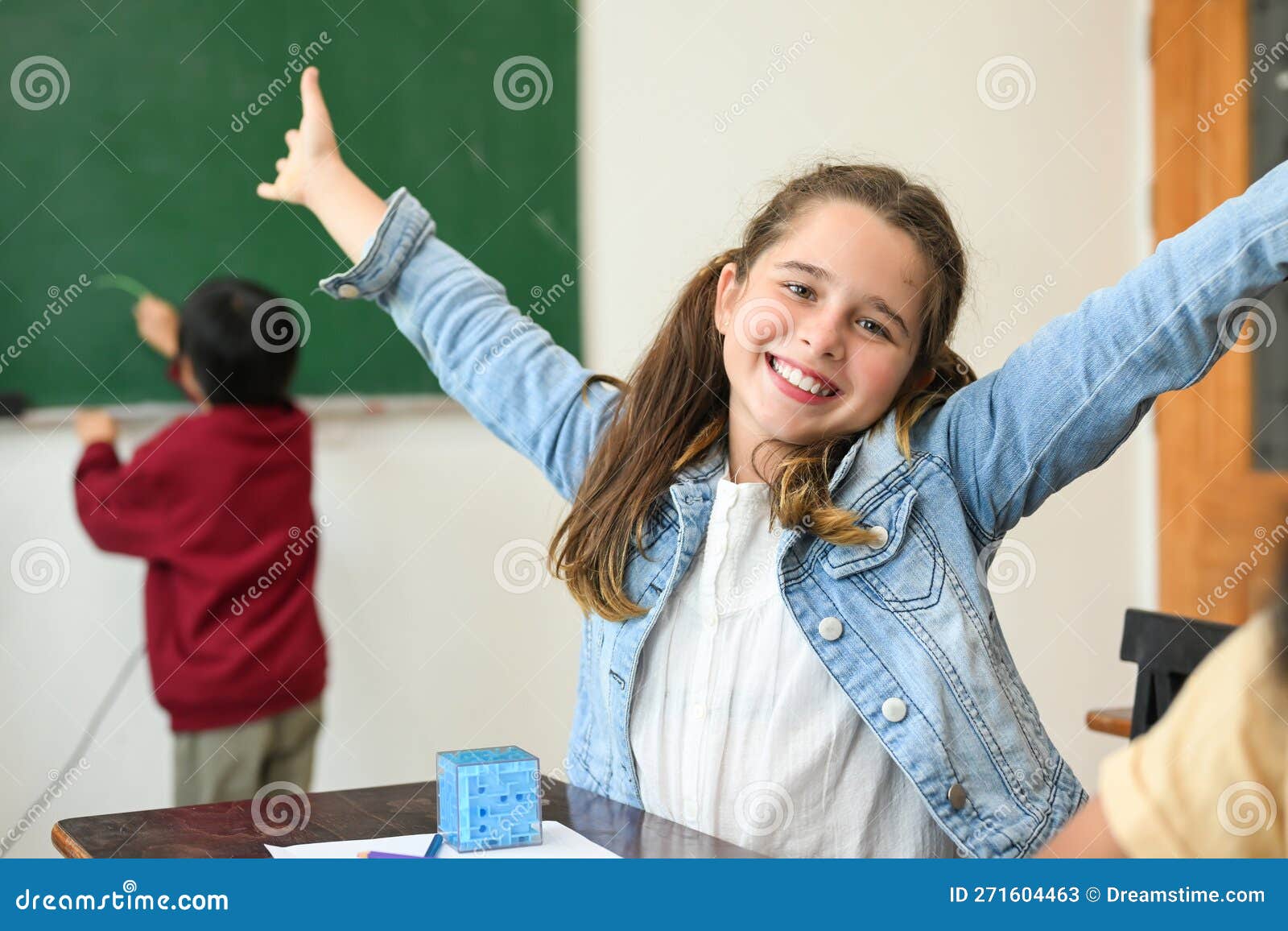 Kids Education Knowledge, Child In Classroom At School Royalty-Free ...