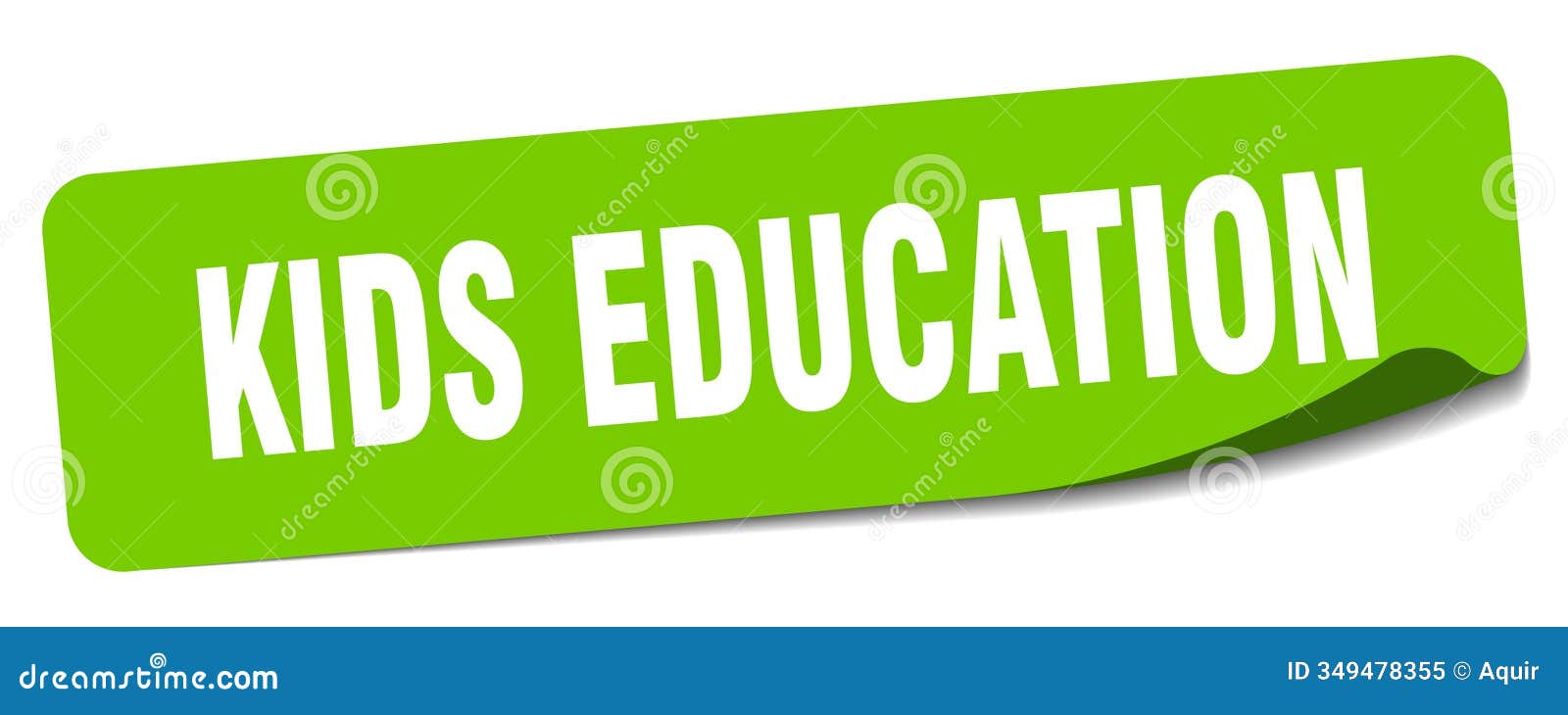 Kids Education Sticker. Kids Education Label Stock Vector ...