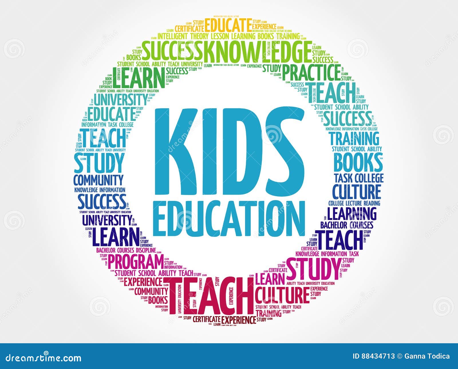Kids Education word cloud stock illustration. Illustration of discovery ...