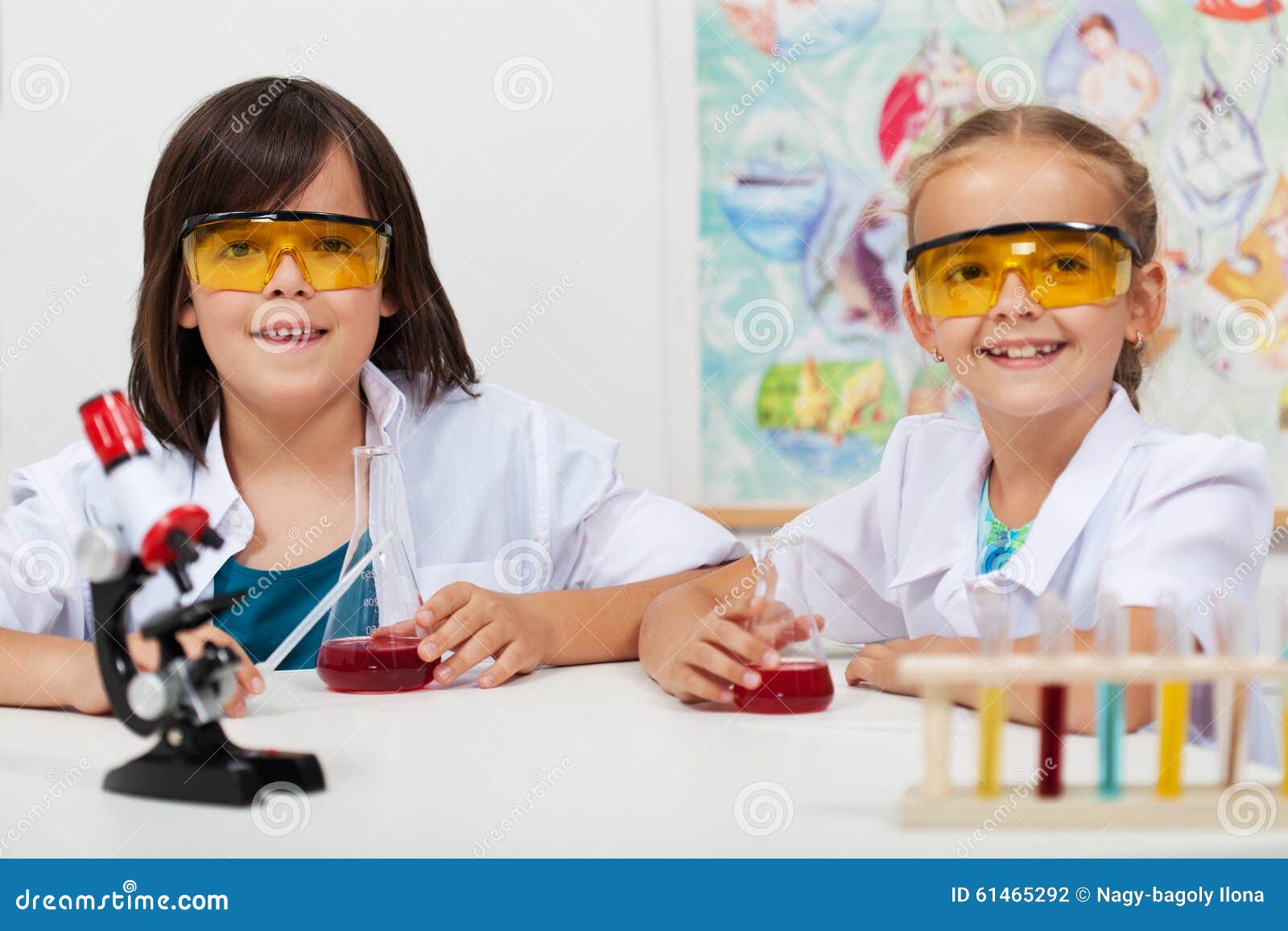 Kids in Elementary Science Class Stock Photo - Image of person ...