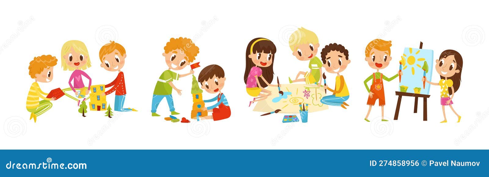 Handmade Creative Kids Banners. Creative Process Banners With Child ...