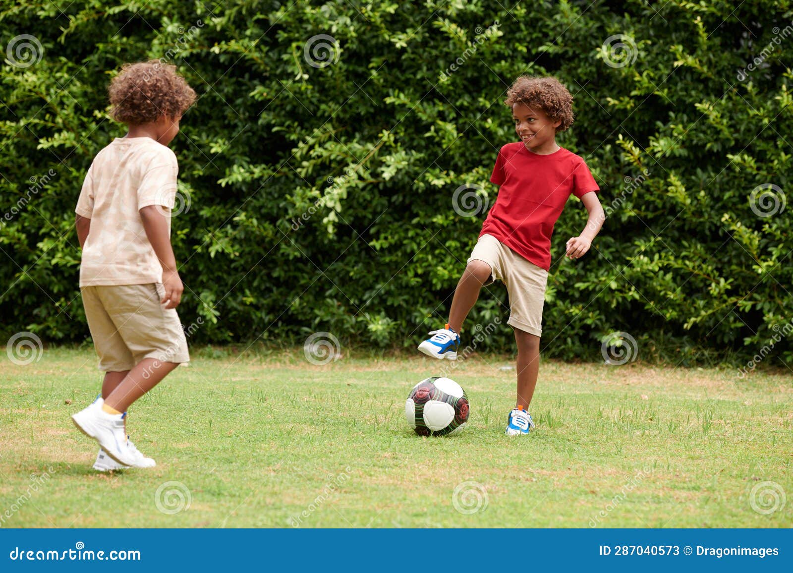 Kids Enjoying Playing Soccer Stock Image - Image of leisure, school ...