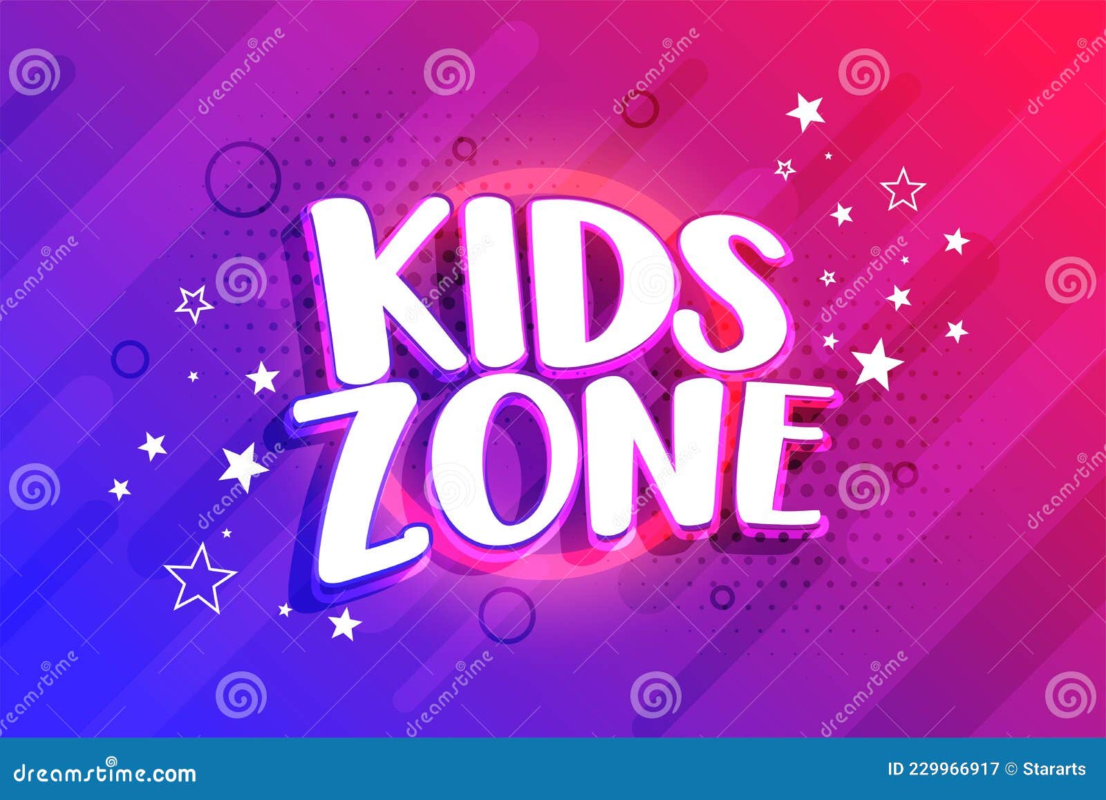 Kids Entertainment Zone Background Design Stock Vector - Illustration ...