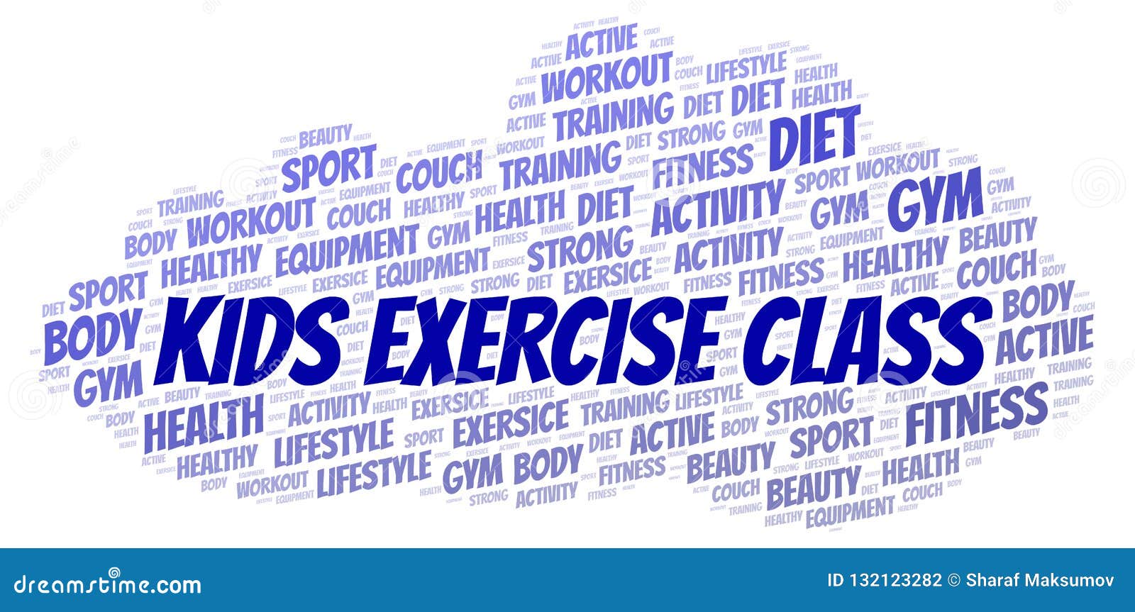 Kids Exercise Class Word Cloud Stock Illustration - Illustration of ...