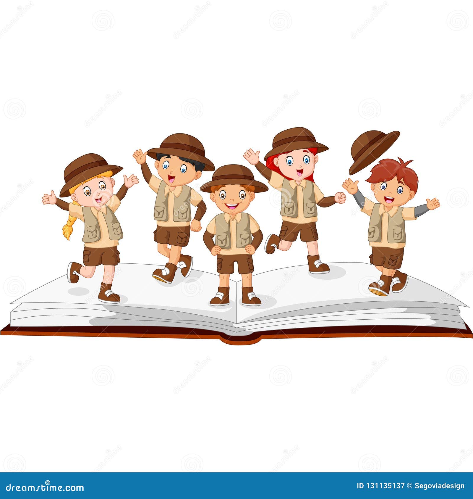 Kids Explorer Illustration | CartoonDealer.com #99772736
