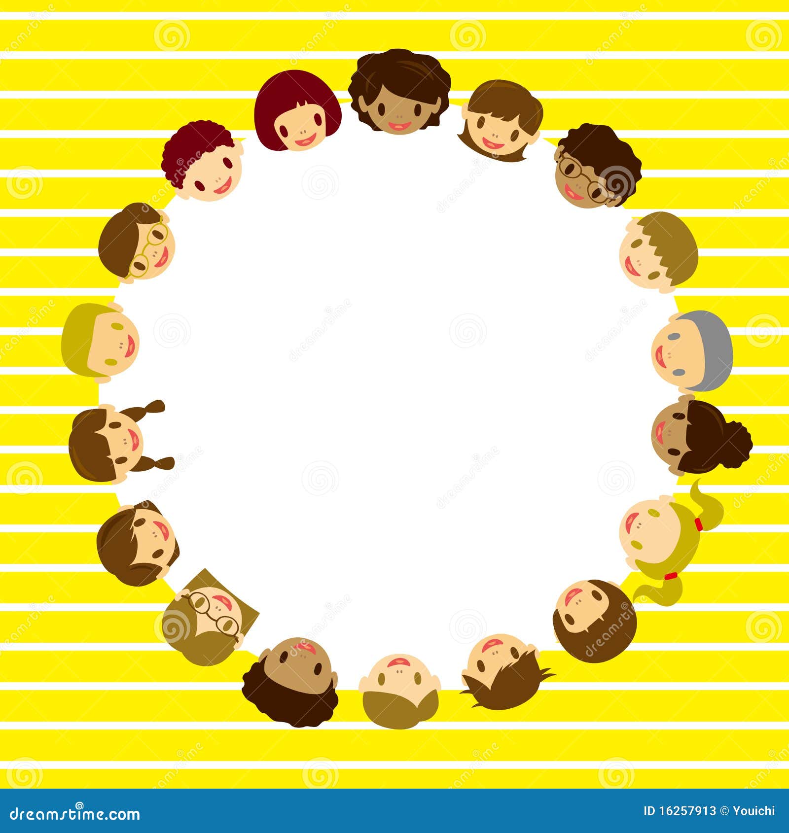 Kids face frame stock vector. Illustration of cute, children - 16257913