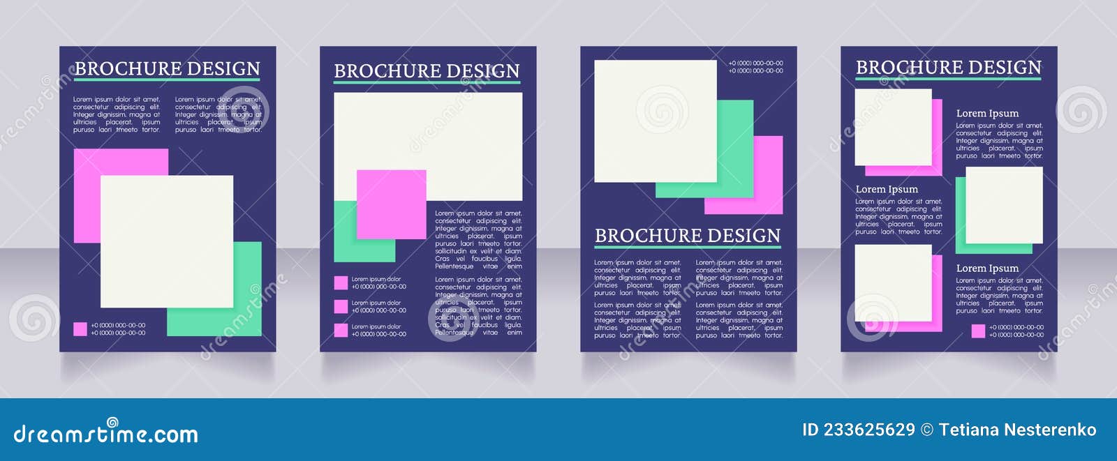 Kids Festival Program and Schedule Blank Brochure Layout Design Stock ...