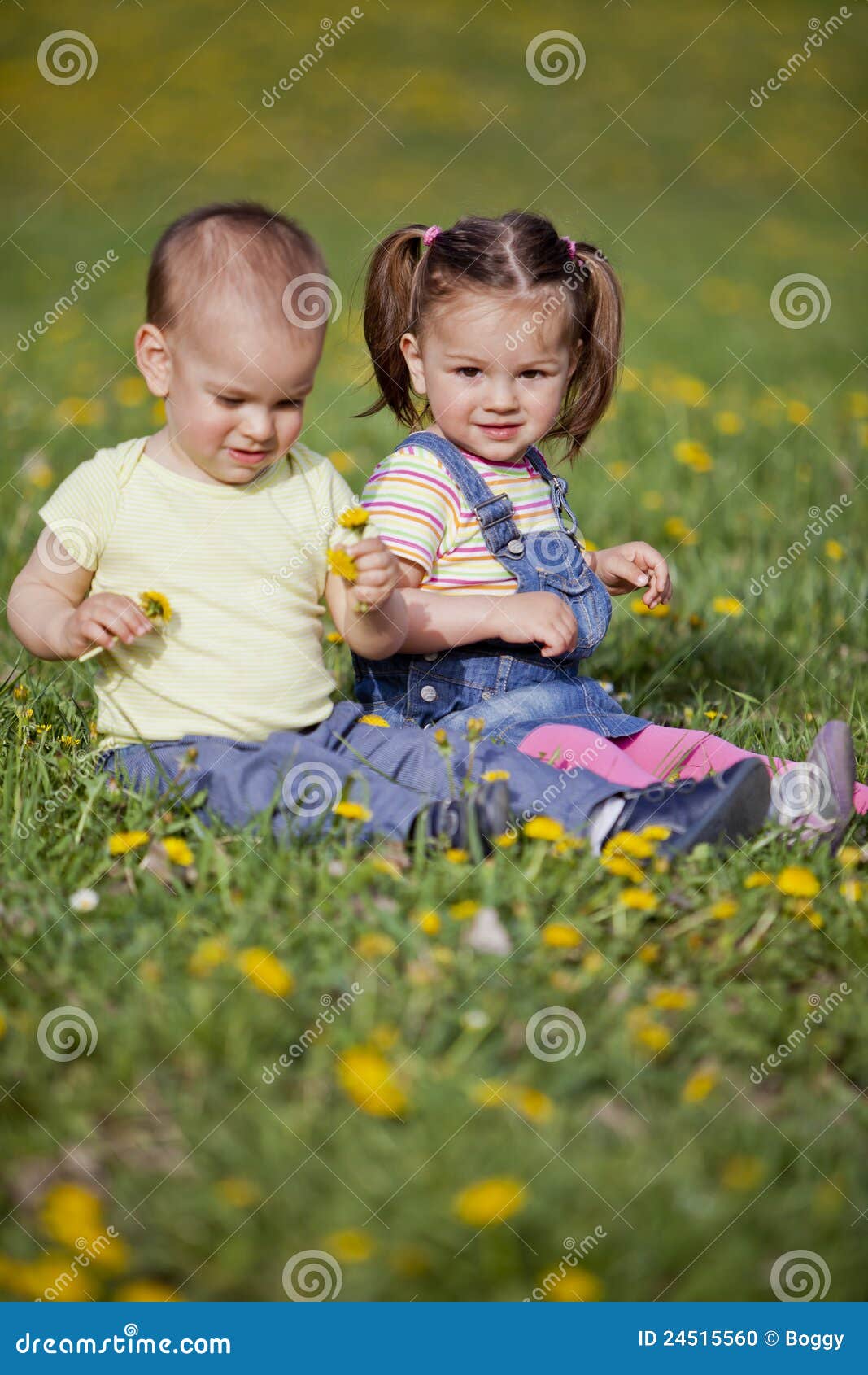 Kids in the field stock photo. Image of caucasian, happiness - 24515560