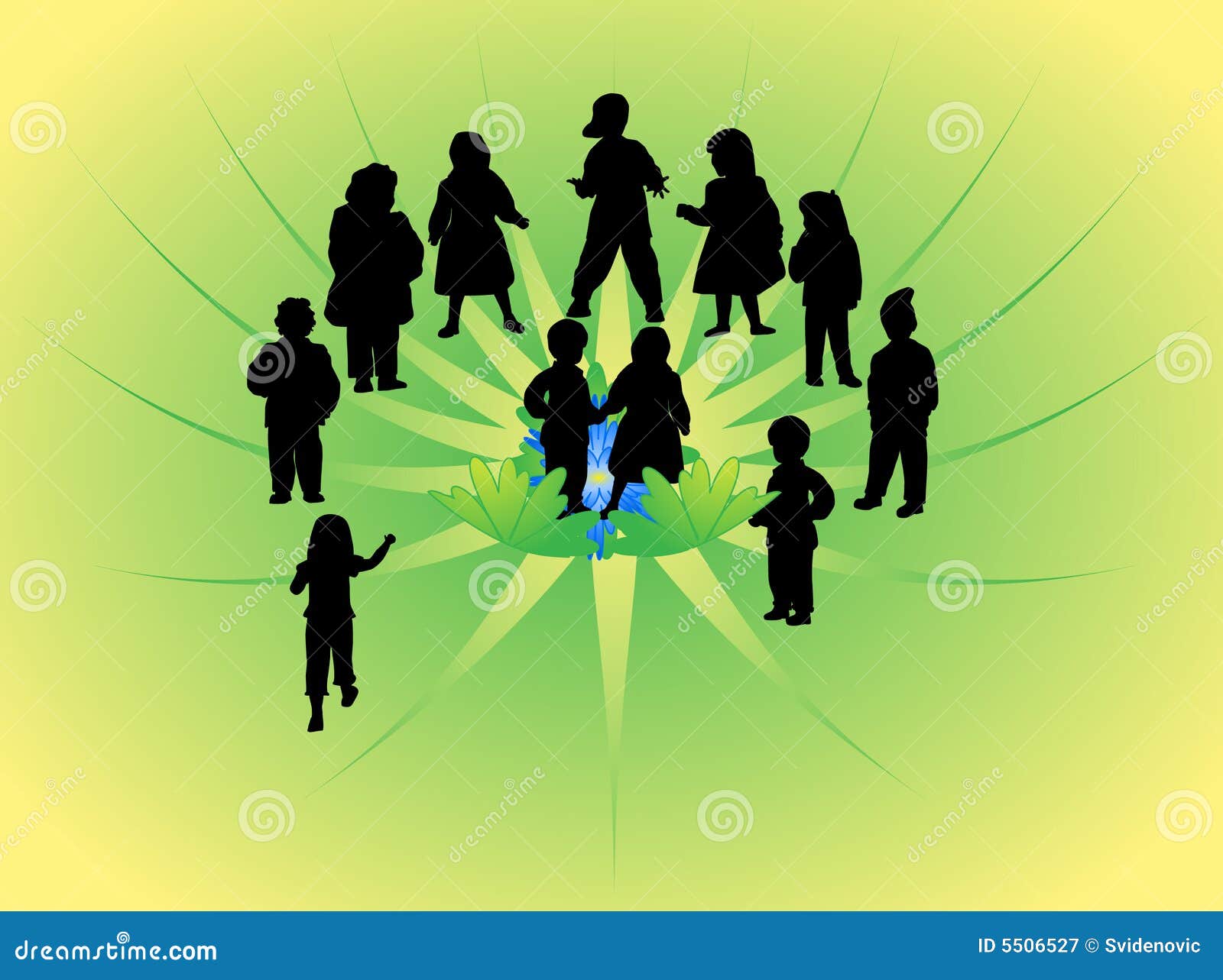 Kids And Flowers Picture. Image: 5506527